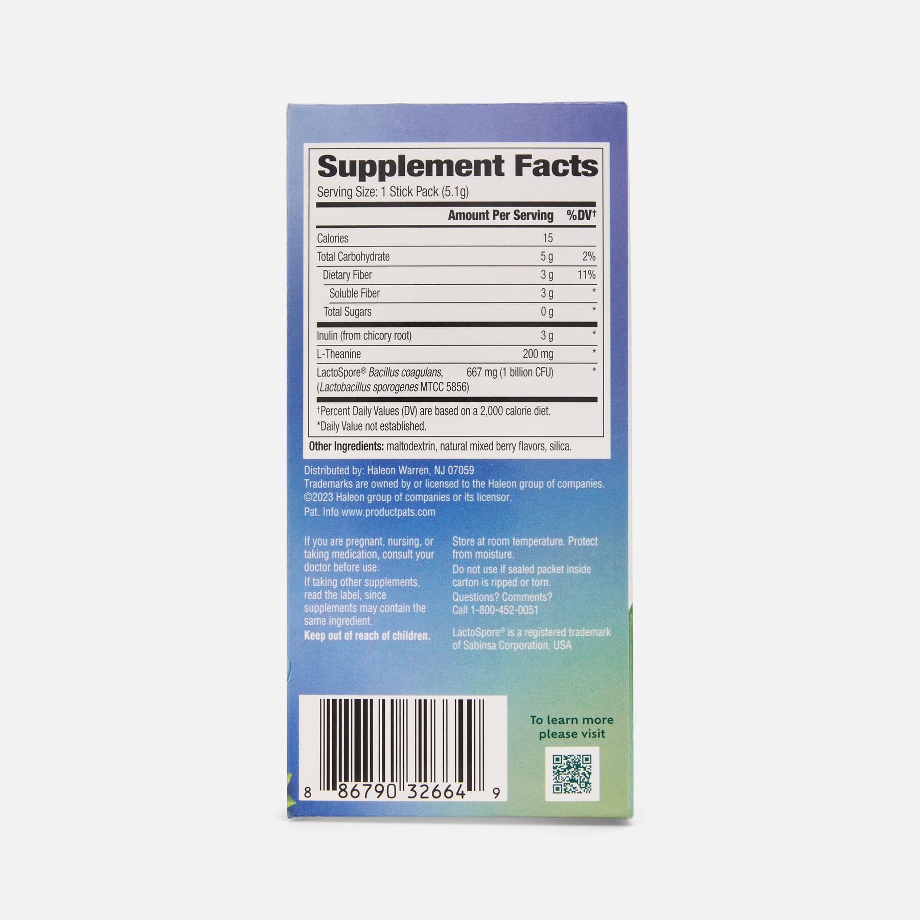 FSA Eligible Benefiber Dual Action Prebiotic + Probiotics Fiber ...