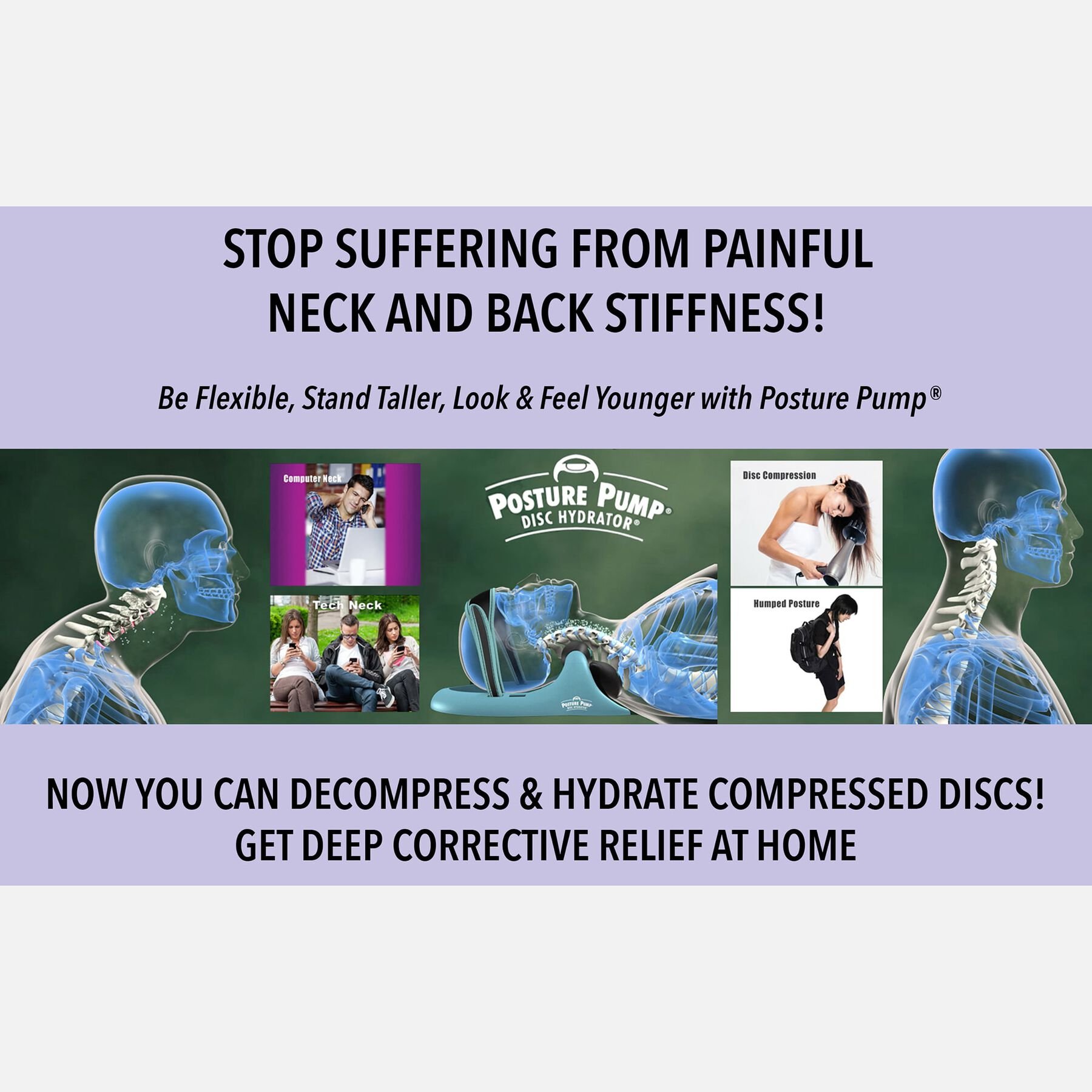 FSA Eligible Posture Pump® Dual Disc Hydrator®, Relieves Neck Pain ...