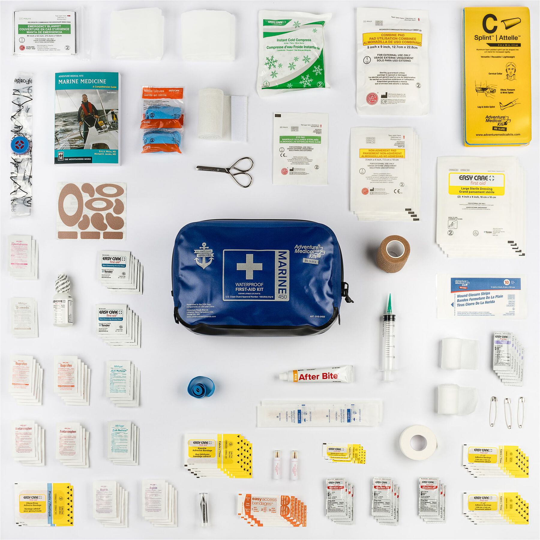 FSA Eligible Adventure Medical MARINE 450 Waterproof First Aid Kit, 141 ...