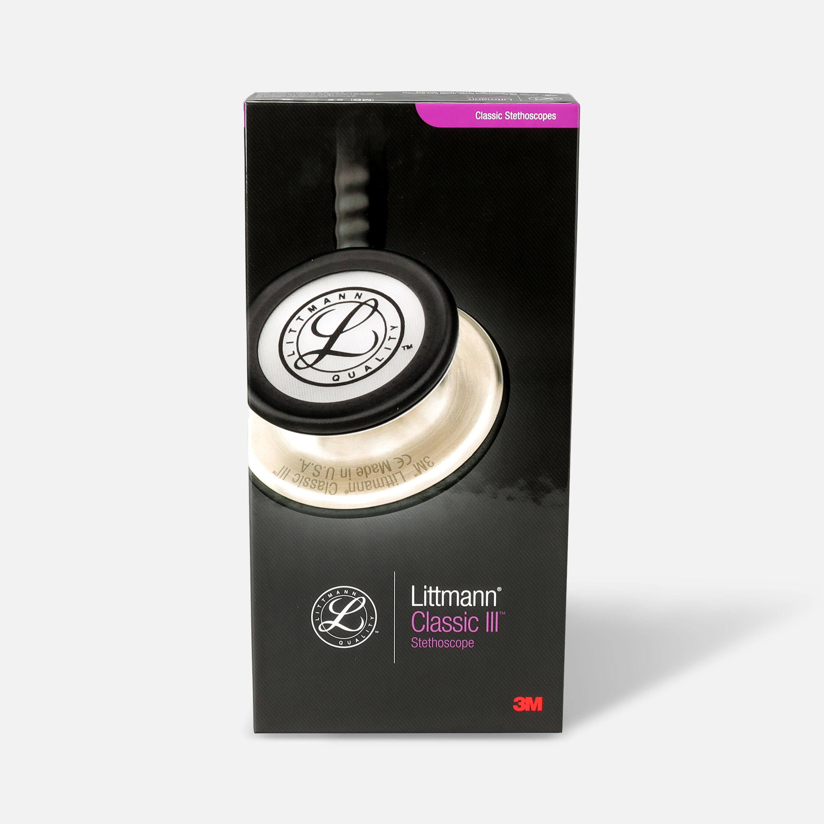 FSA Eligible Littmann Classic III Stethoscope, Black Tube with Rainbow ...