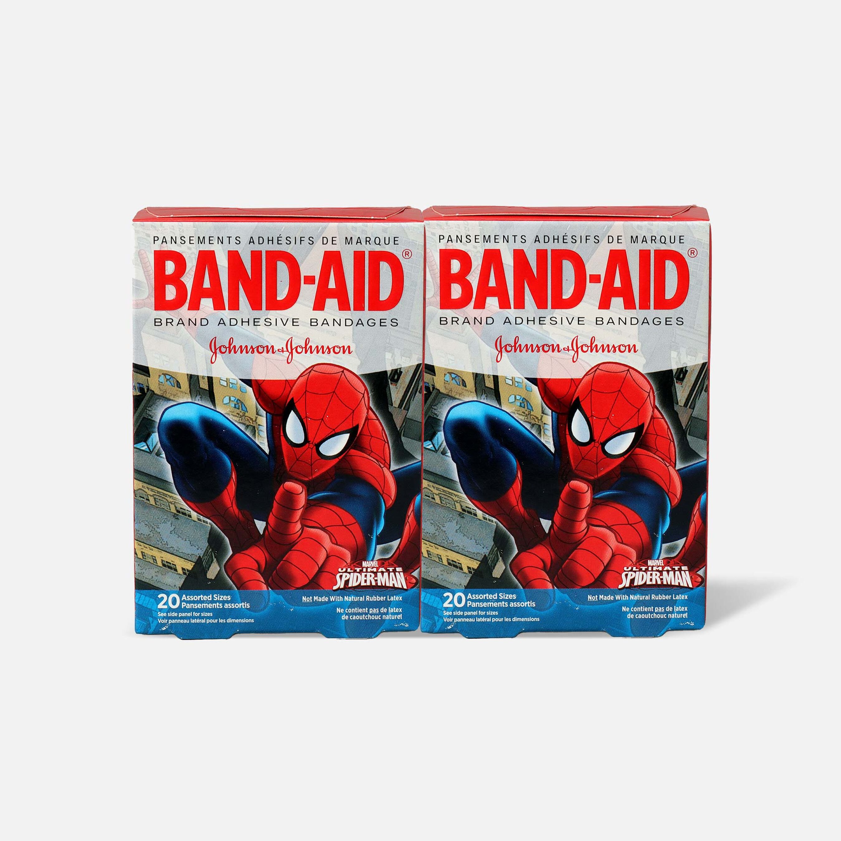FSA Eligible Band-Aid Adhesive Bandages, Spiderman, Assorted Sizes, 20 ...