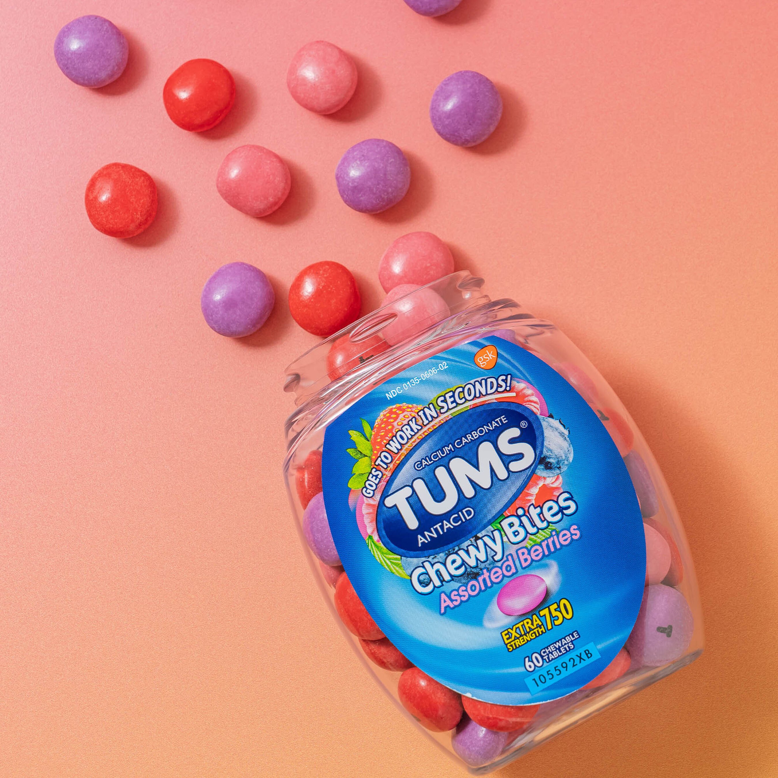 FSA Eligible TUMS Chewy Bites Extra Strength Antacid Chewable Tablets ...