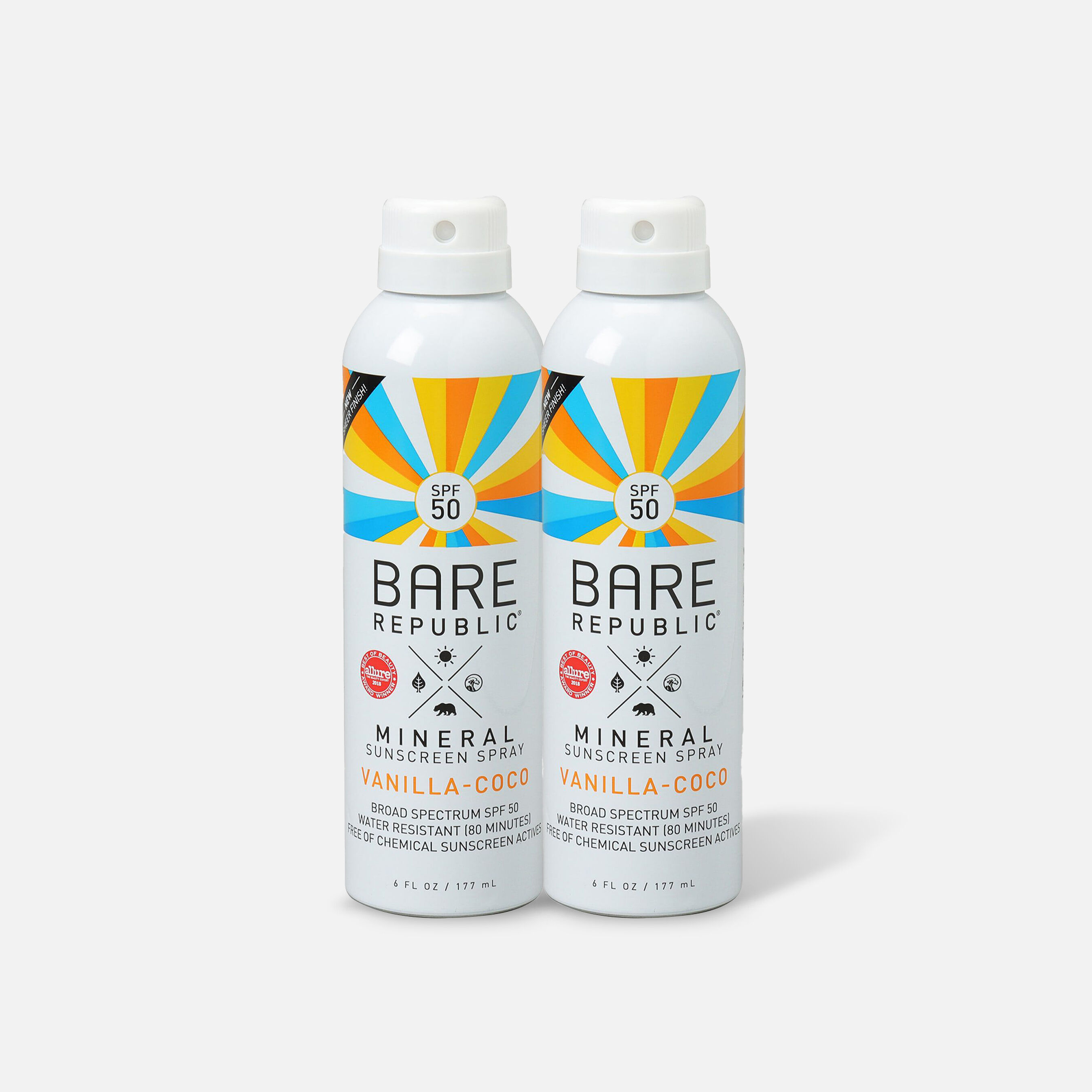 FSA Eligible Bare Republic Mineral SPF 50 Sunscreen Spray, Vanilla-Coco ...