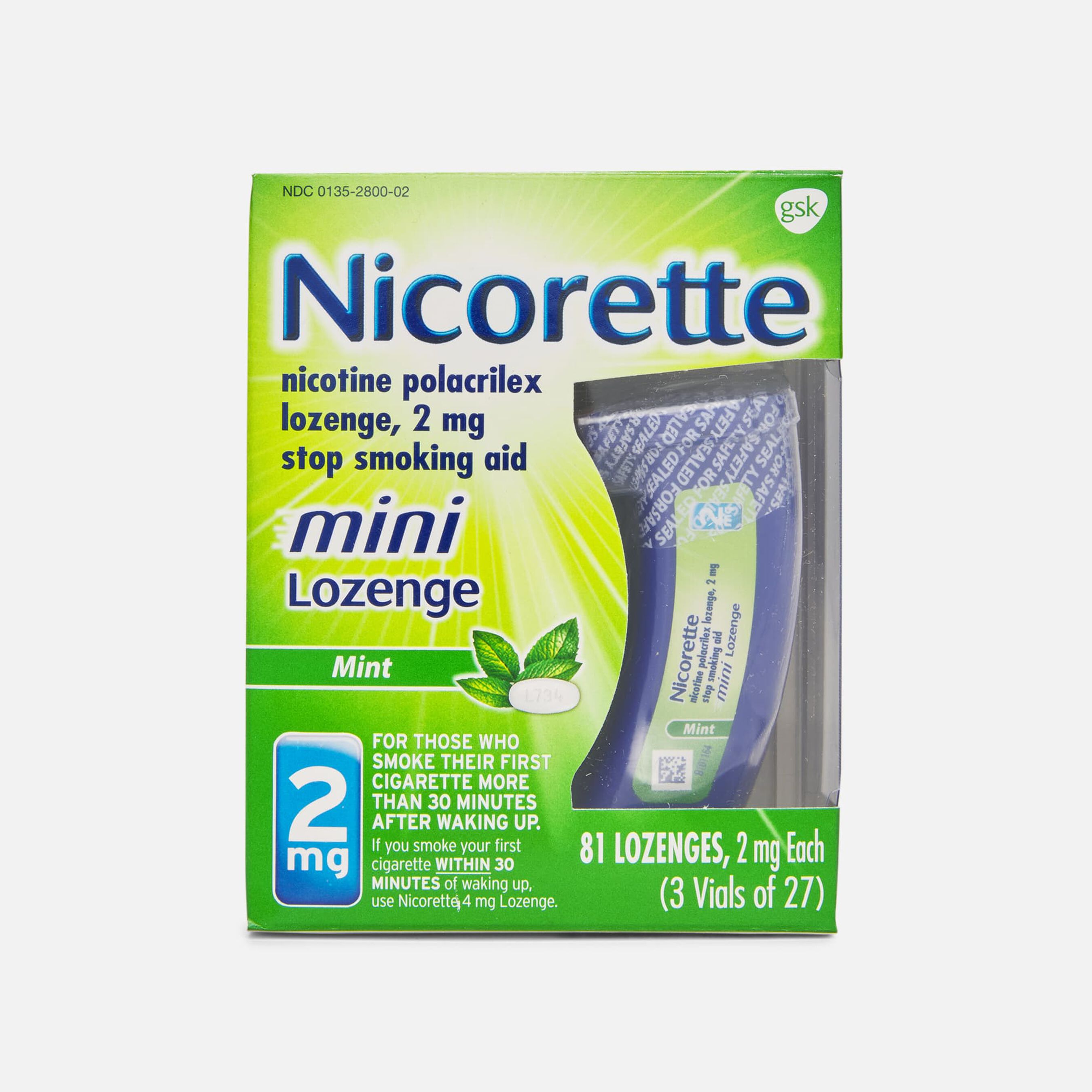 FSA Eligible Nicorette Nicotine Mini Lozenges, Mint, 2mg, 81 ct. | FSA ...