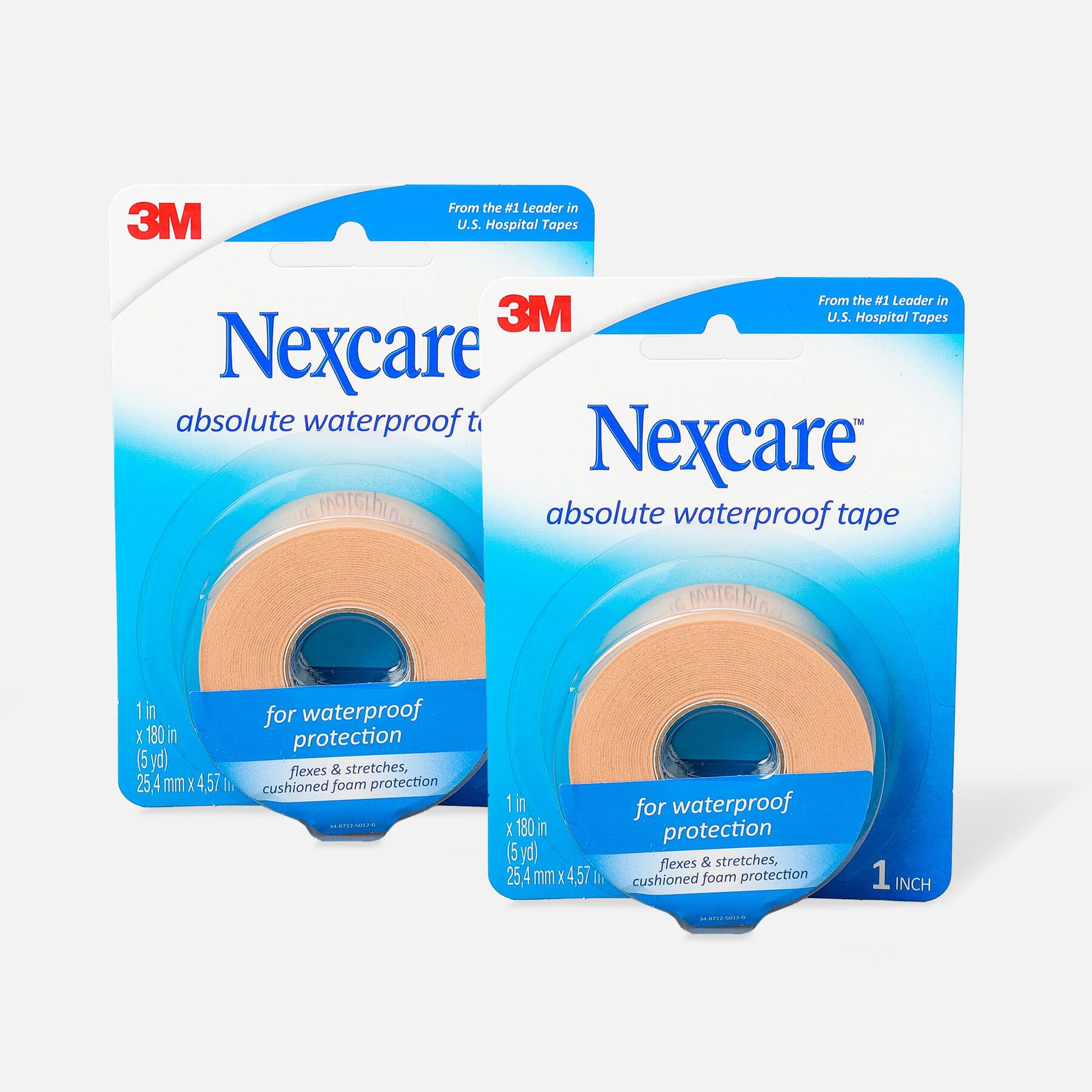FSA Eligible Nexcare Absolute Waterproof Tape, 1" x 5 yds. (2-Pack ...