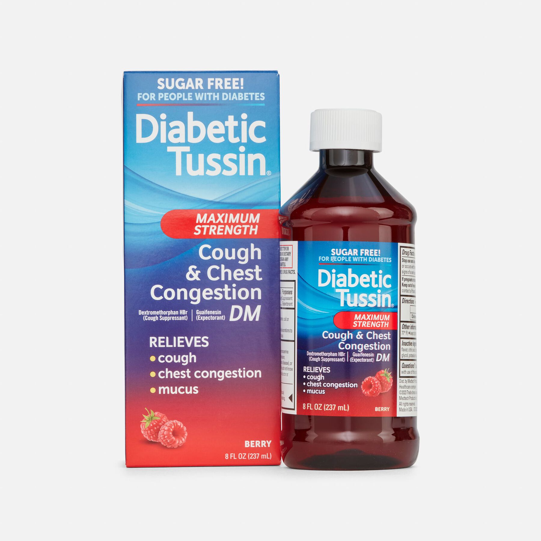 FSA Eligible Diabetic Tussin DM Sugar-Free Maximum-Strength Cough ...