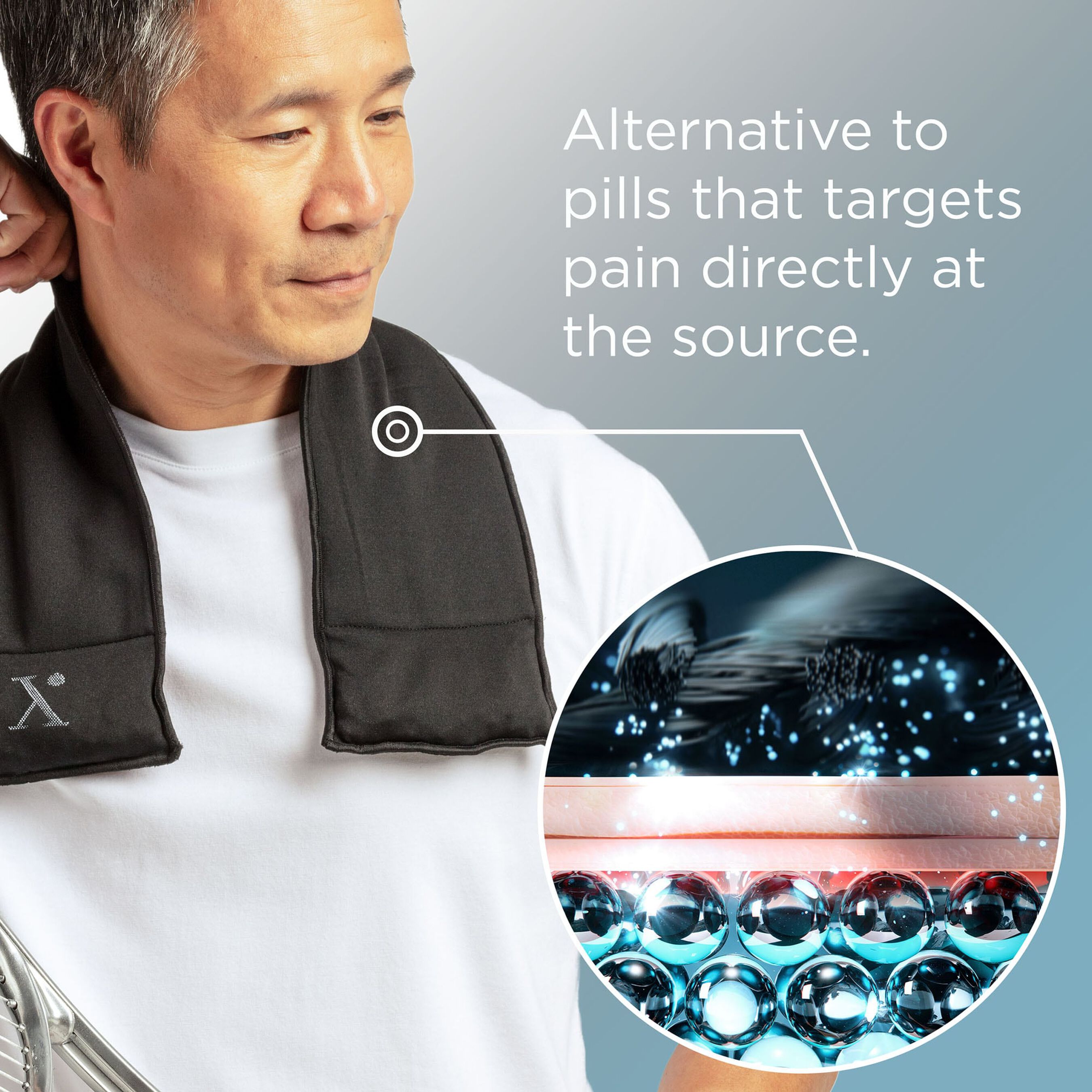 FSA Eligible Nufabrx Weighted Neck Wrap with Pain-Relieving Medicine ...