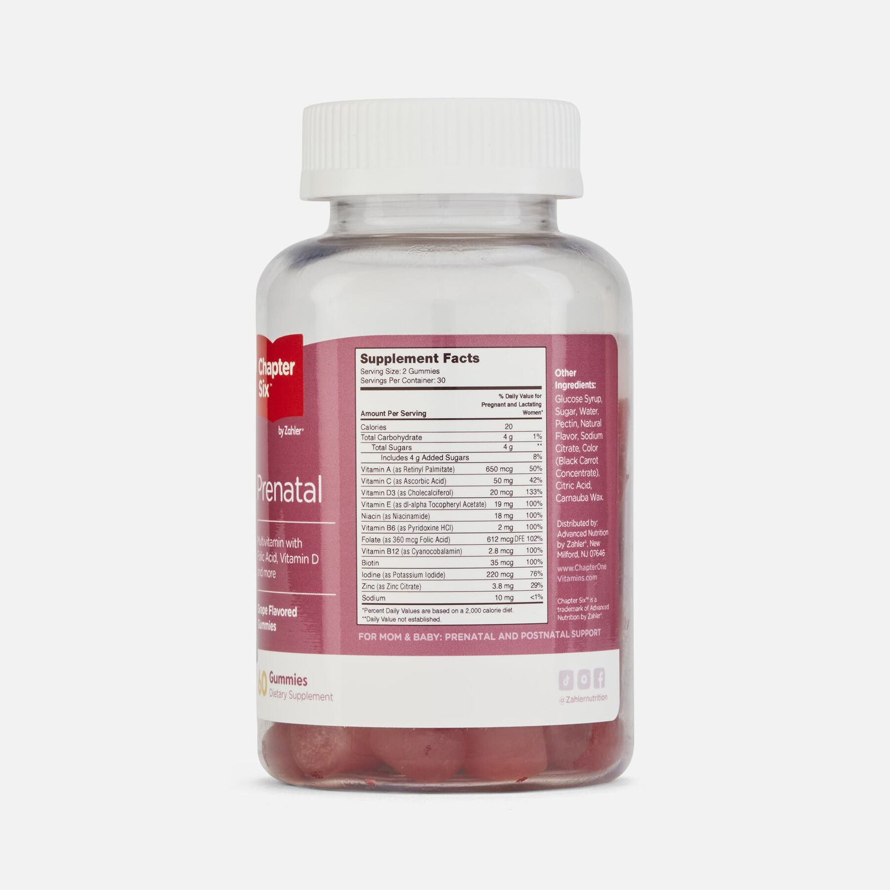 FSA Eligible Chapter Six by Zahler Prenatal Multivitamin Gummies with ...
