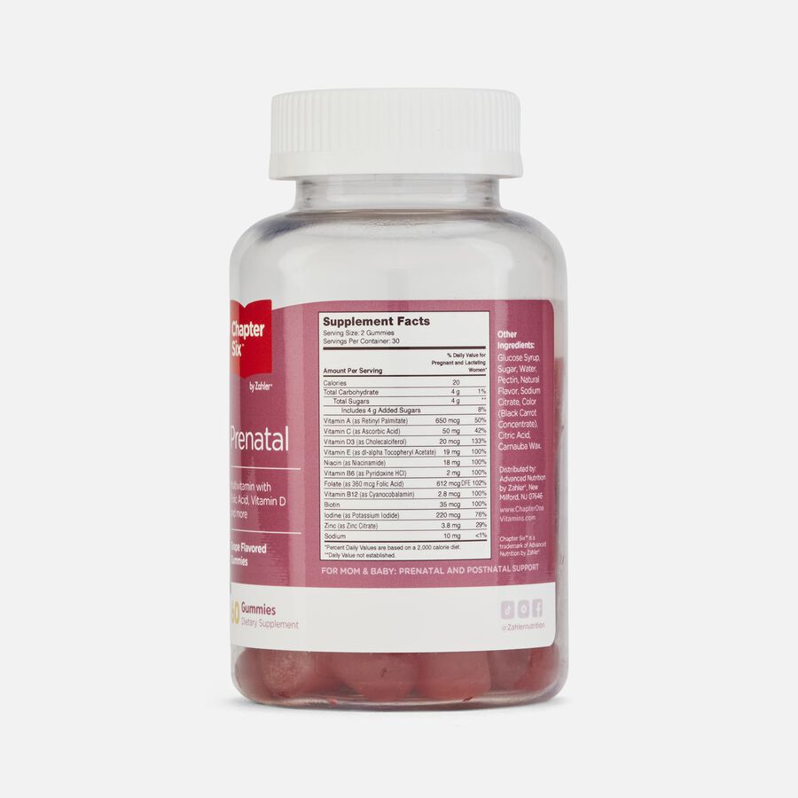Fsa Eligible Chapter Six By Zahler Prenatal Multivitamin Gummies With