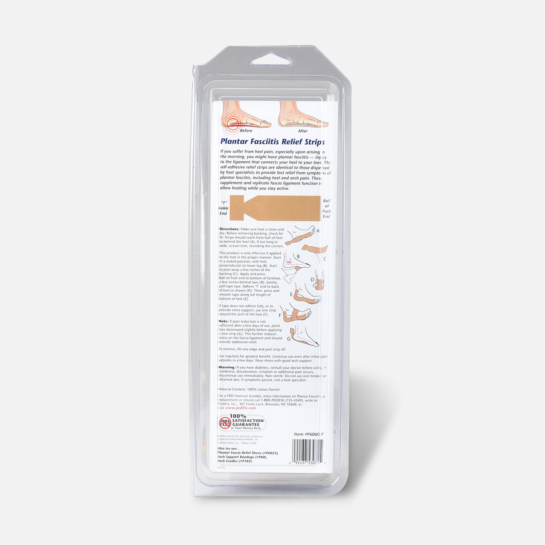 Pedifix Plantar Fasciitis Relief Strips, 7 ct.
