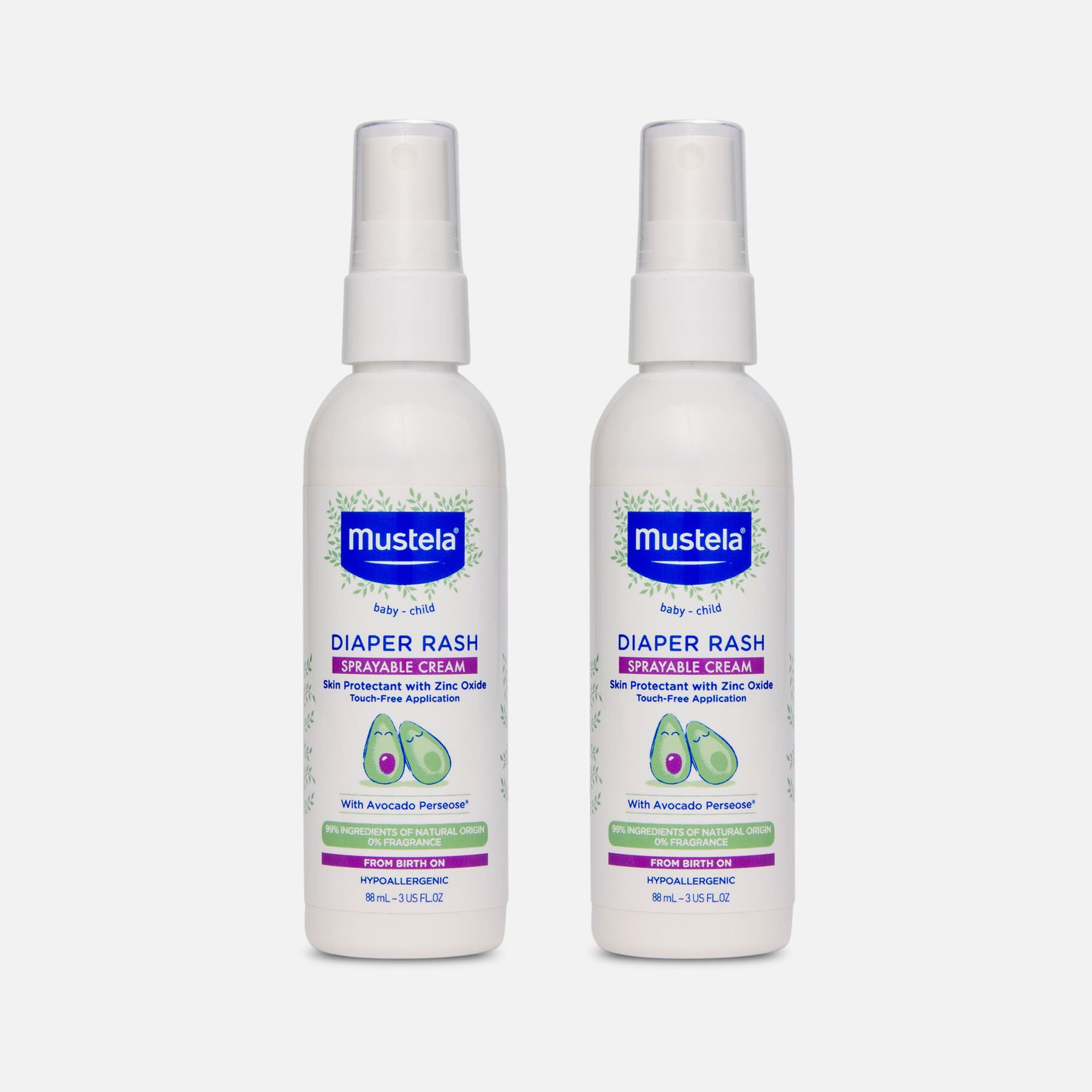 FSA Eligible Mustela Diaper Rash Sprayable Cream, 3 fl oz. (2-Pack ...