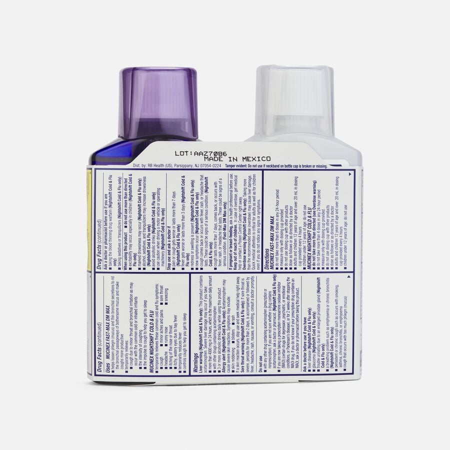 FSA Eligible Mucinex Fast-Max DM Max & Nightshift Cold & Flu Combo Pack ...