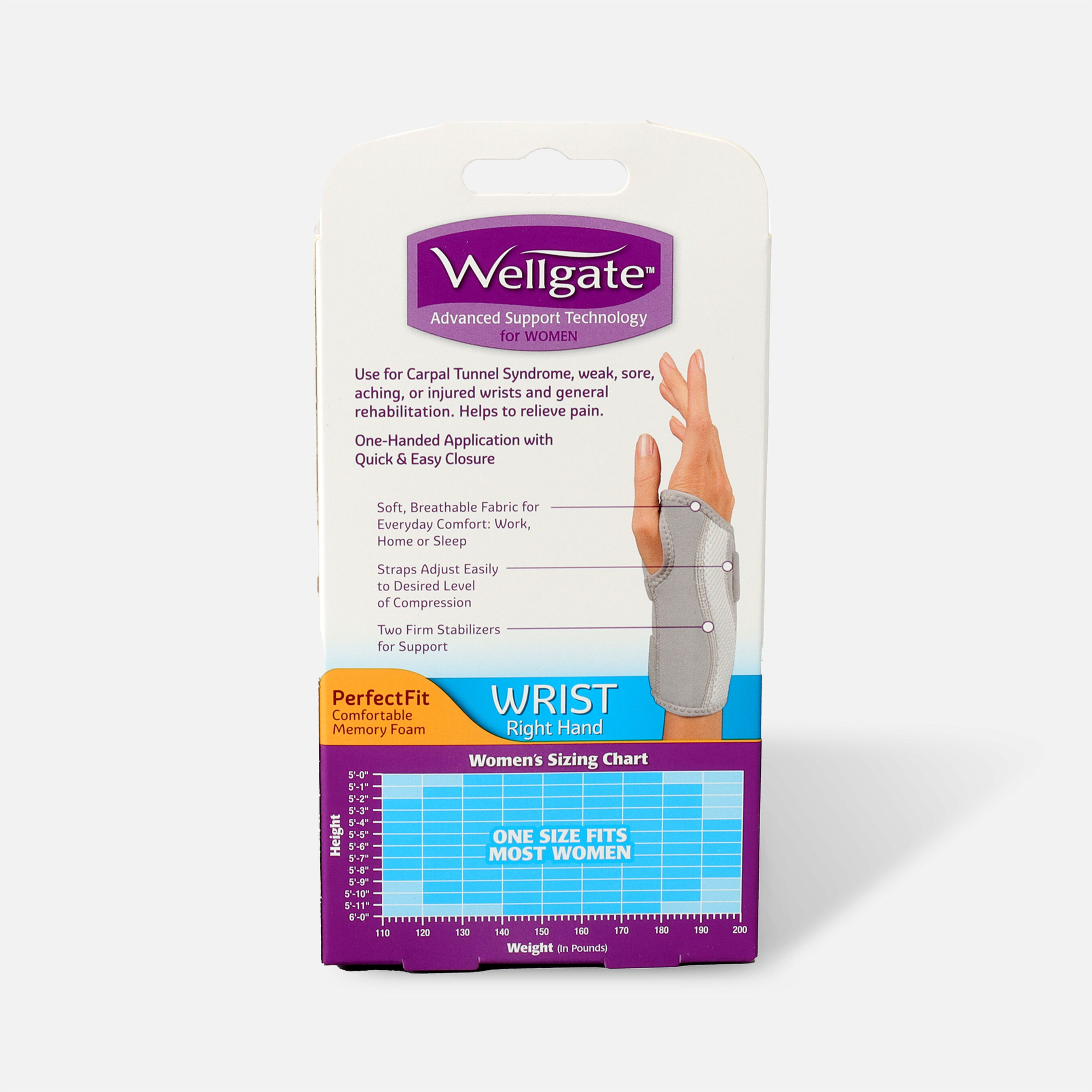 Wellgate Women’s PerfectFit Wrist Support, Right Hand