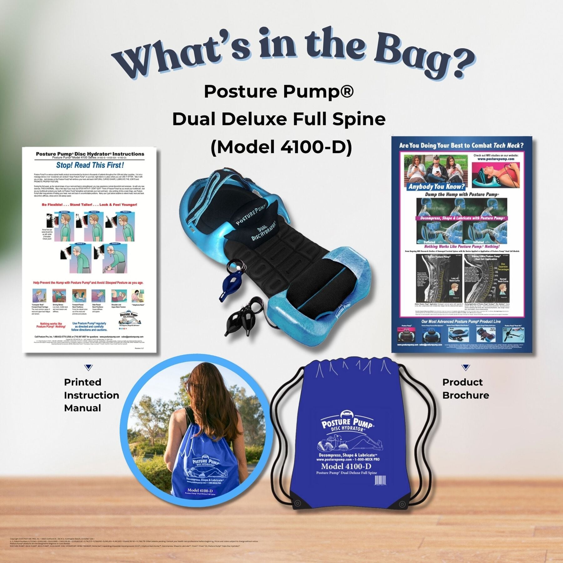 FSA Eligible Posture Pump® Dual Deluxe Full Spine with Disc Hydrator ...