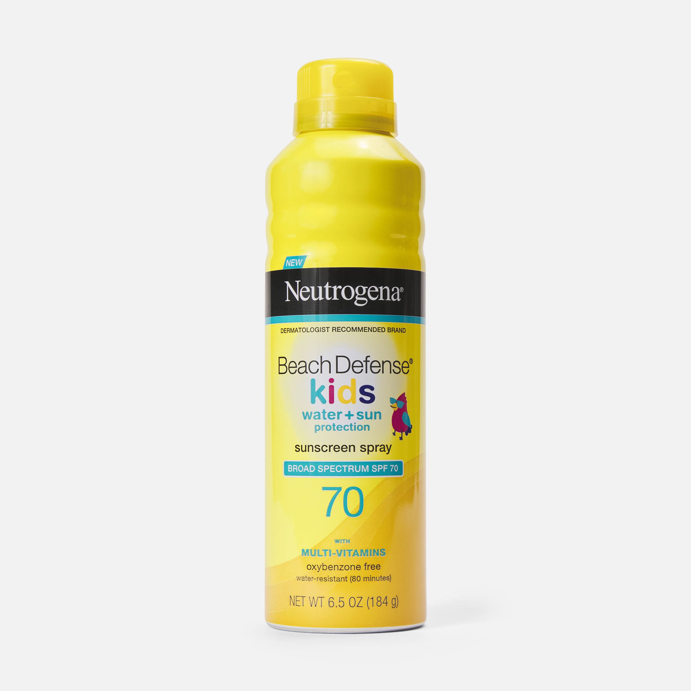 FSA Eligible Neutrogena Beach Defense Kids Sunscreen Spray, SPF 70, 6.5 ...