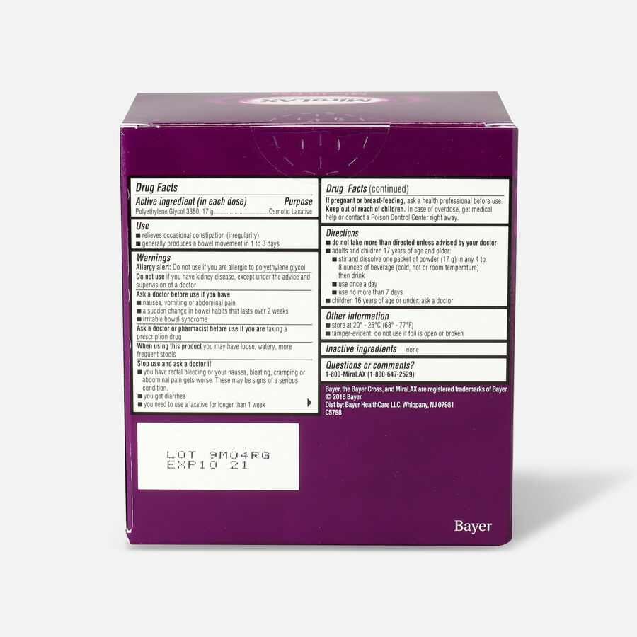 FSA Eligible MiraLAX Laxative Powder for Solution - 10 ct. | FSA Eligible