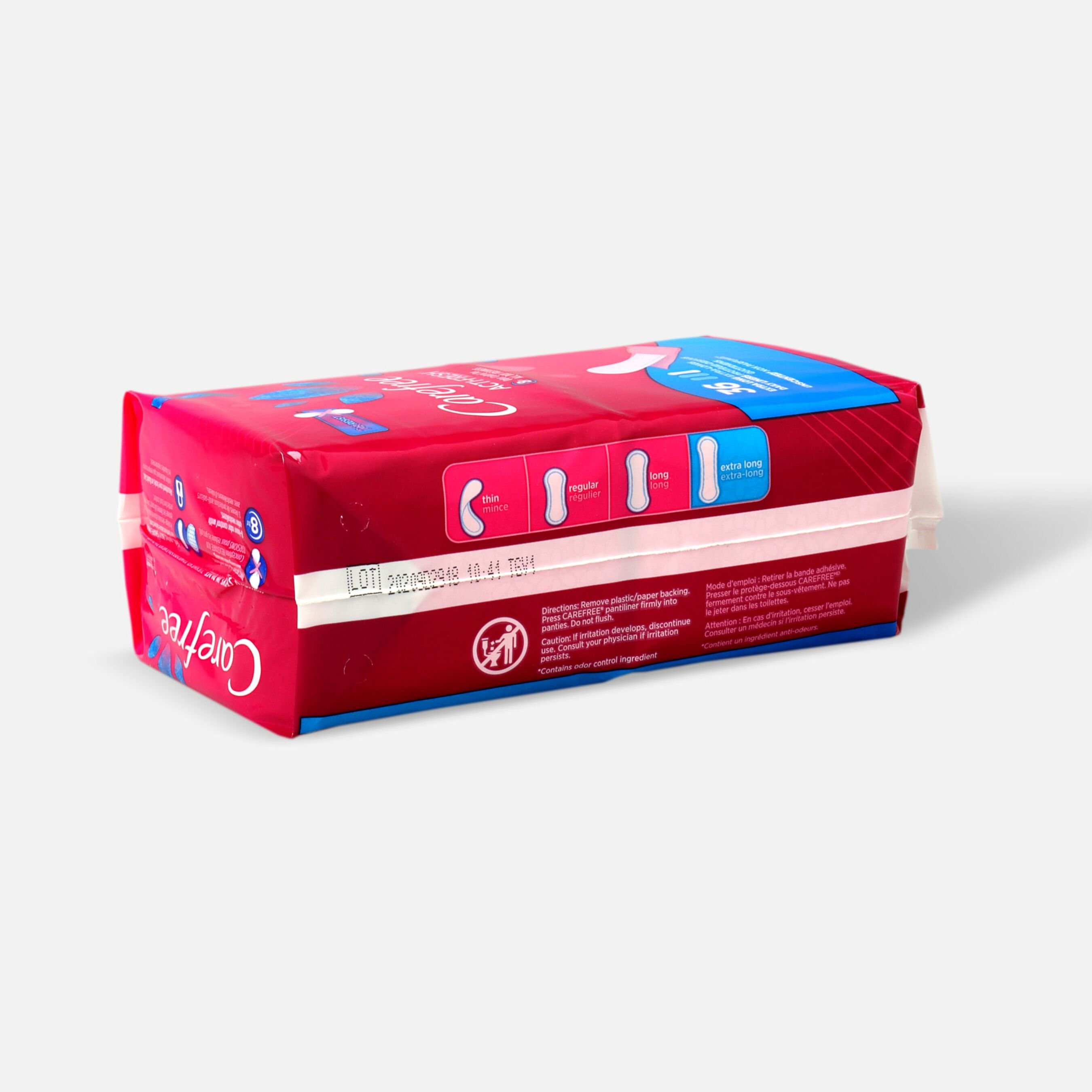 Carefree Acti-Fresh Extra Long Pantiliners, Unscented, 36 ct.