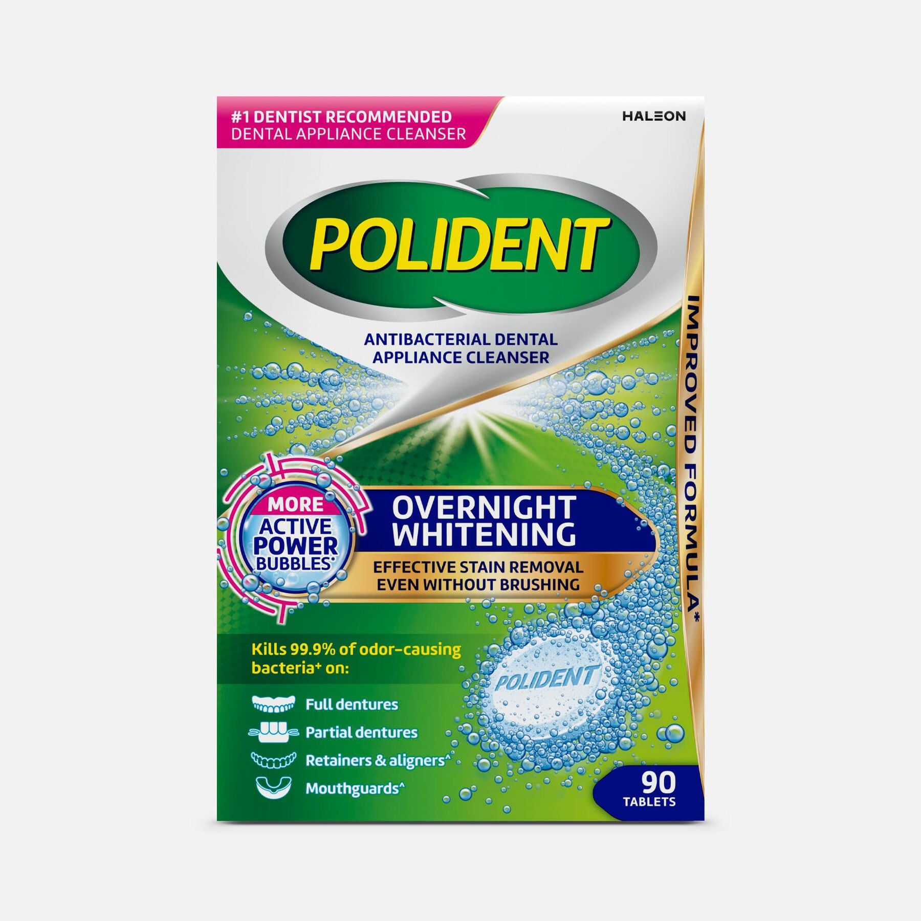 FSA Eligible Polident Overnight Whitening Antibacterial Dental ...
