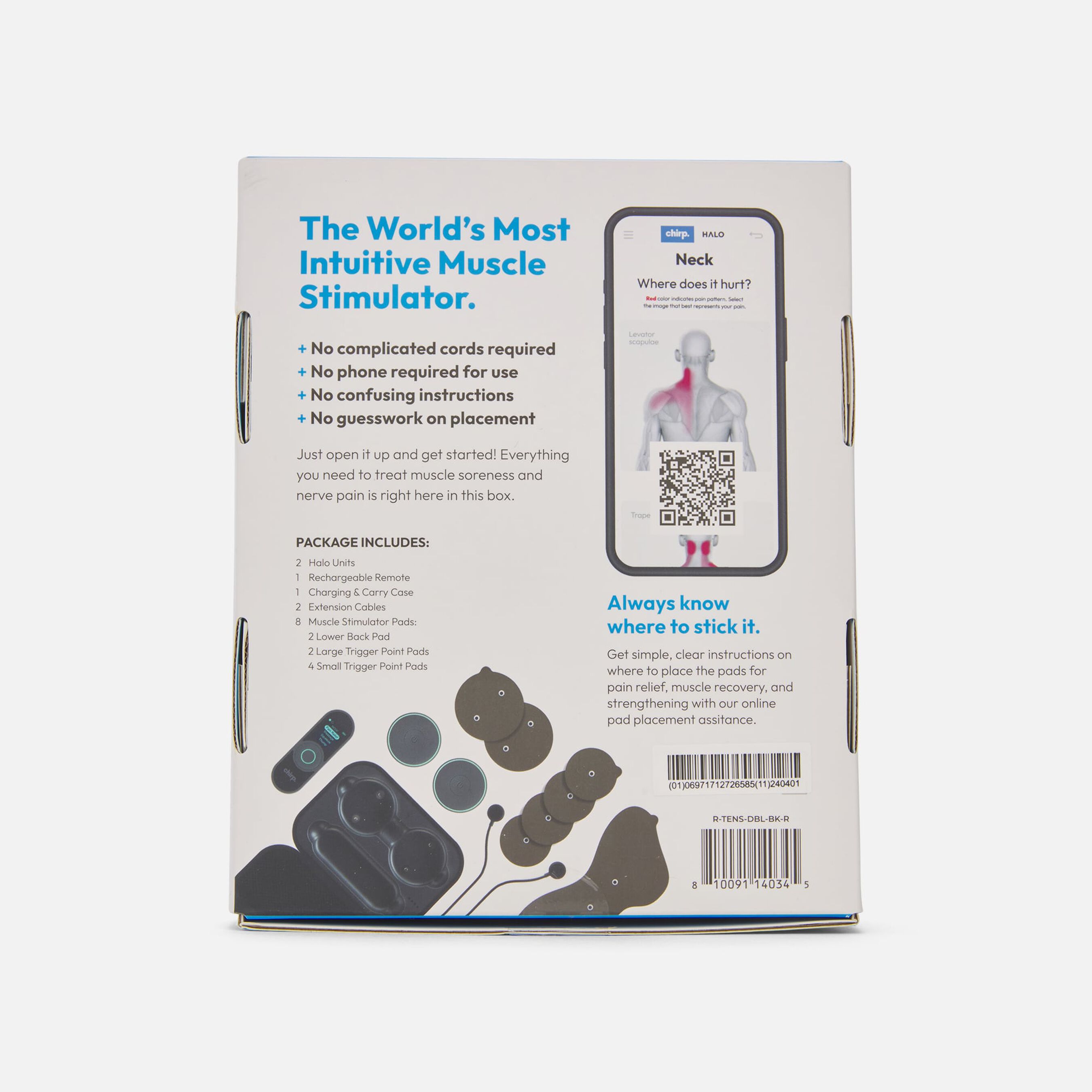 FSA Eligible Chirp Halo Wireless Muscle Stimulator, 2 ct. | FSA Store