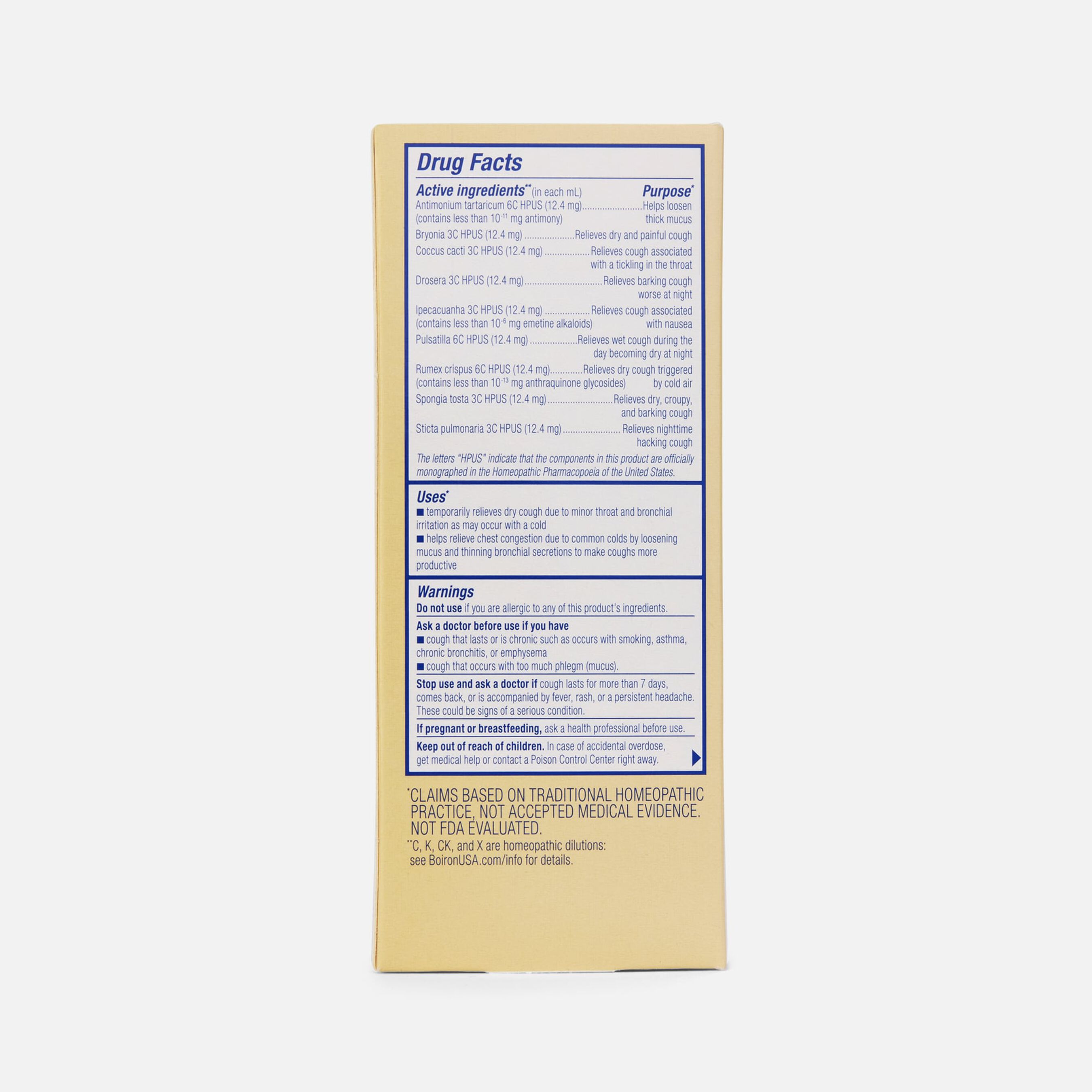 FSA Eligible Boiron Chestal Honey Cough & Chest Congestion, Multi ...