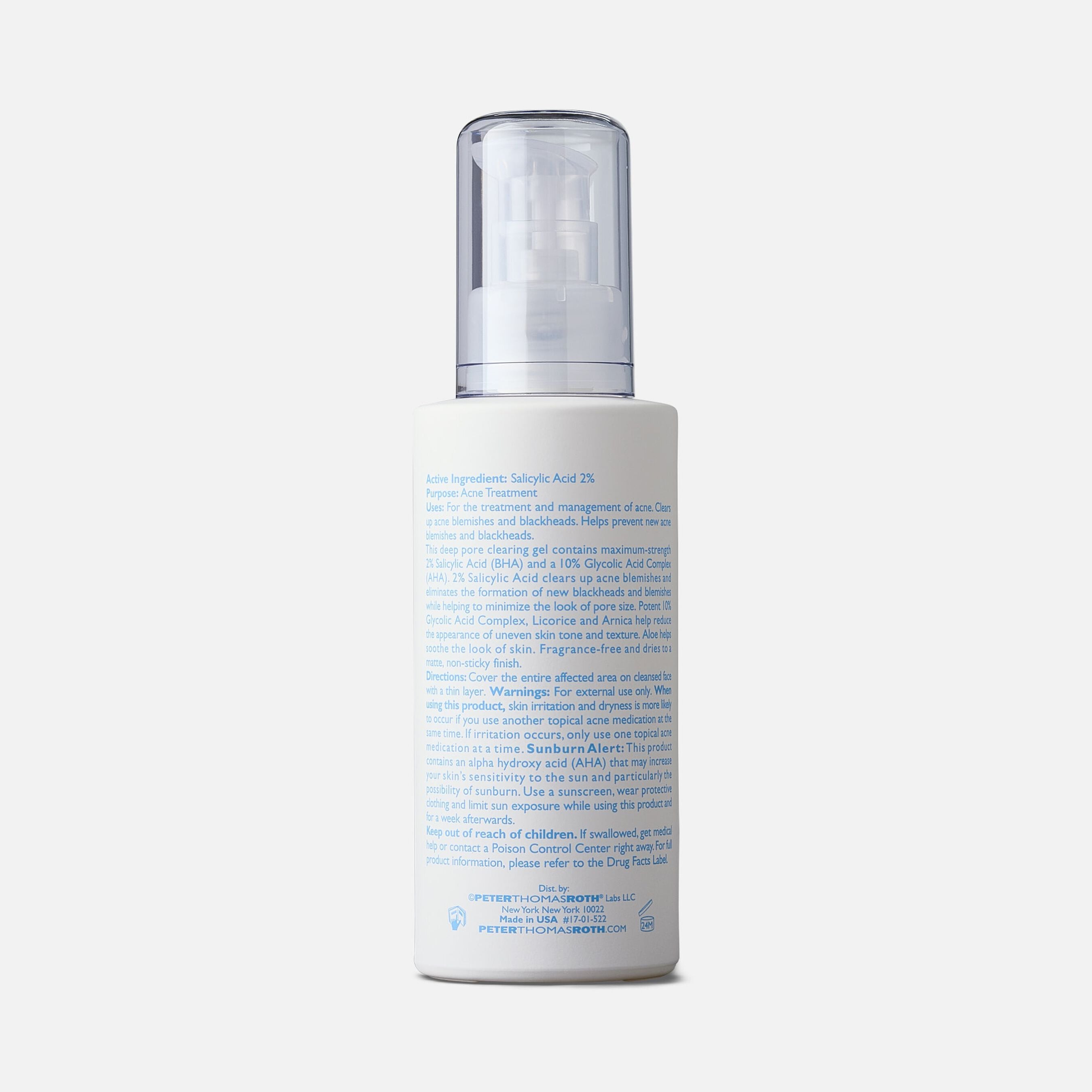 FSA Eligible Peter Thomas Roth Goodbye Acne AHA/BHA Acne Clearing Gel ...