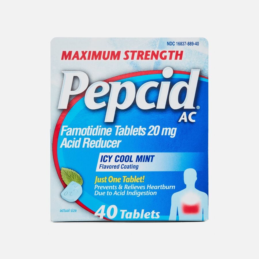 FSA Eligible Pepcid AC Acid Reducer Maximum Strength Tablets, 40 ct ...