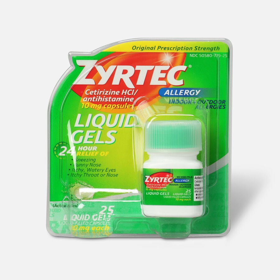 Zyrtec 10 mg Allergy Liquid Gels - 25 ct.