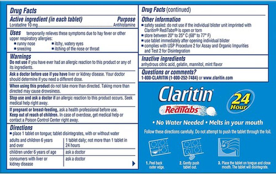 FSA Eligible Claritin Allergy 24 Hour RediTabs, 30 ct. | FSA Eligible