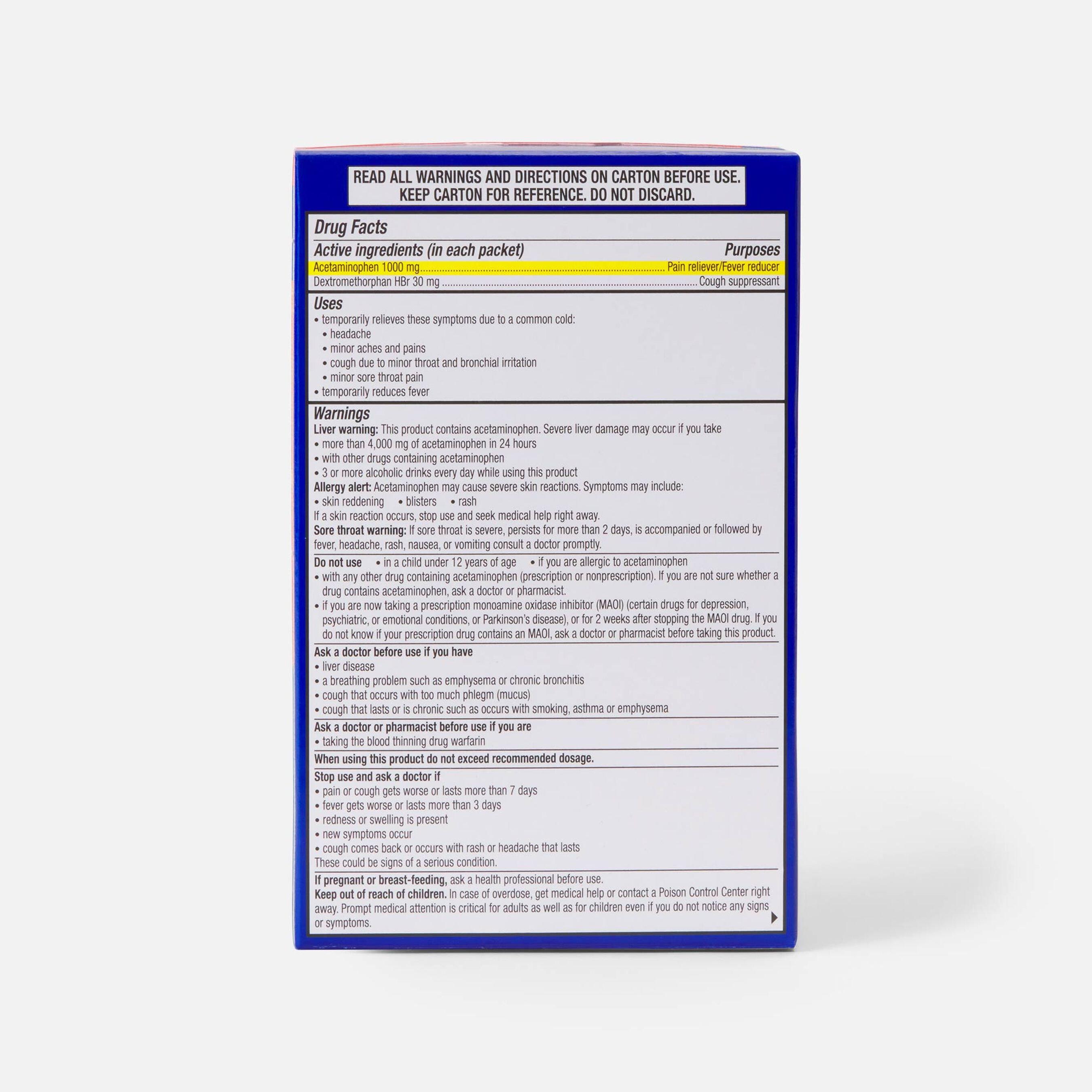 FSA Eligible Theraflu Daytime Max Strength Flu Relief Honey Lemon ...