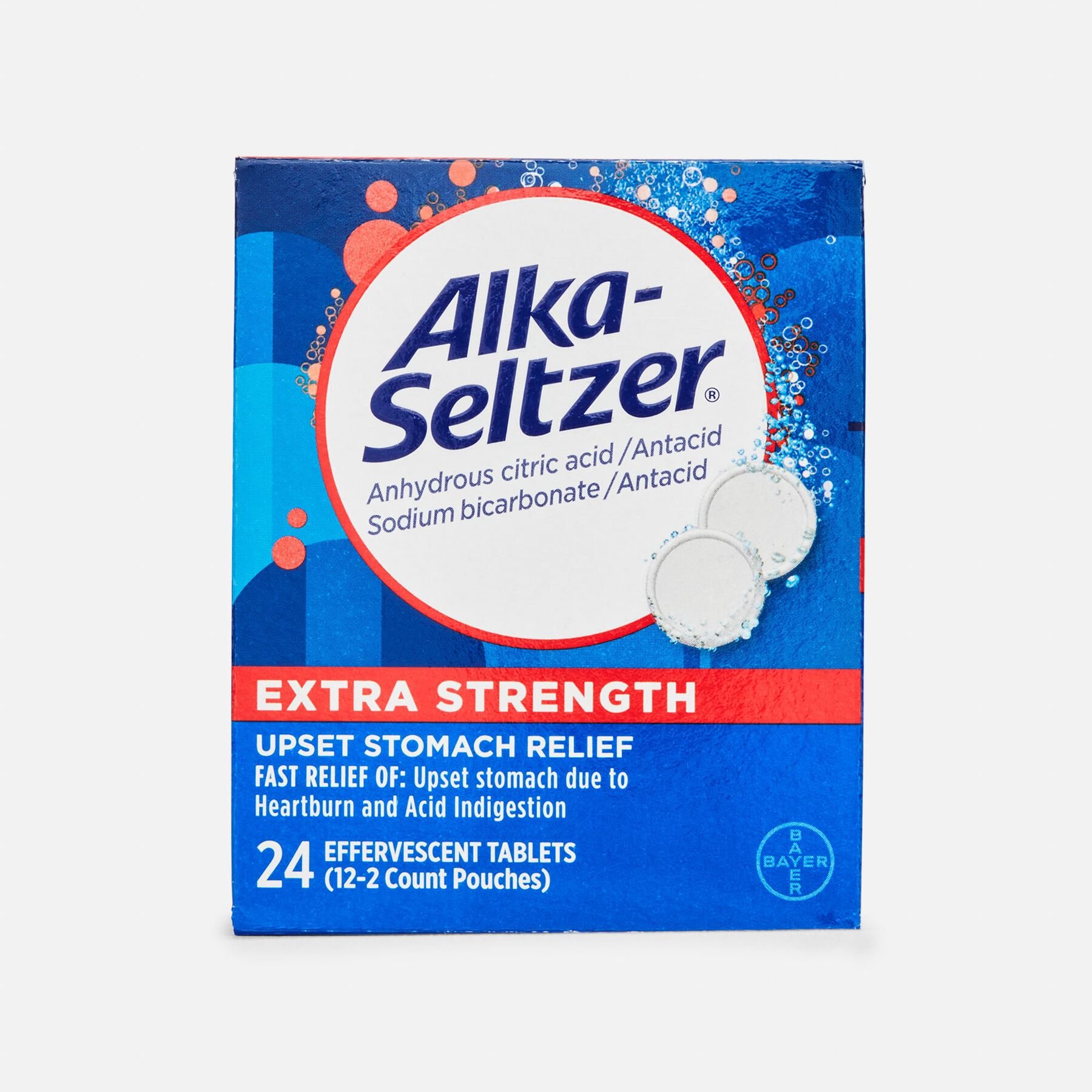 FSA Eligible Alka-Seltzer Effervescent Tablets, Extra Strength, 24 ct ...