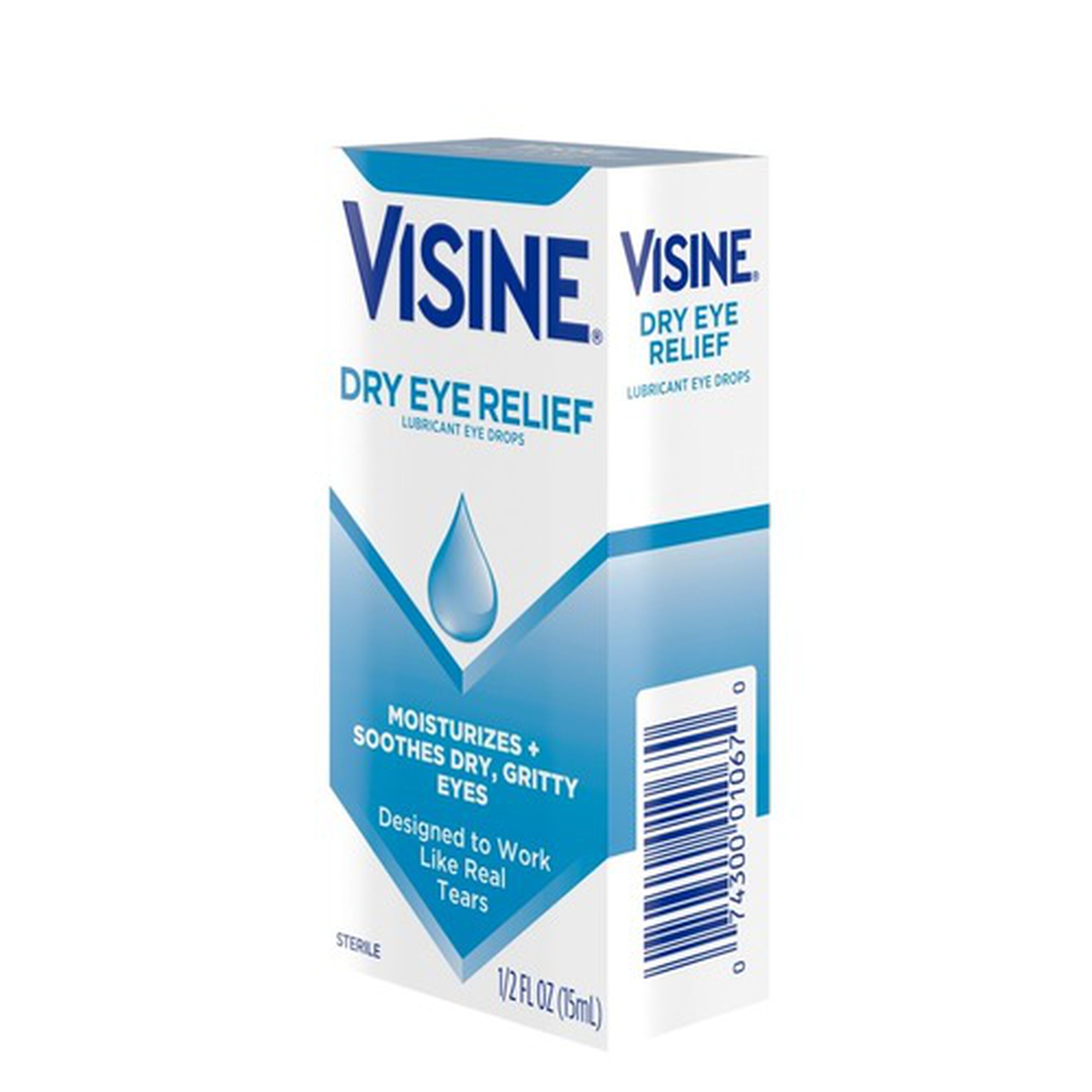 Visine Dry Eye Relief All Day Comfort Lubricant Eye Drops, .5 fl oz.