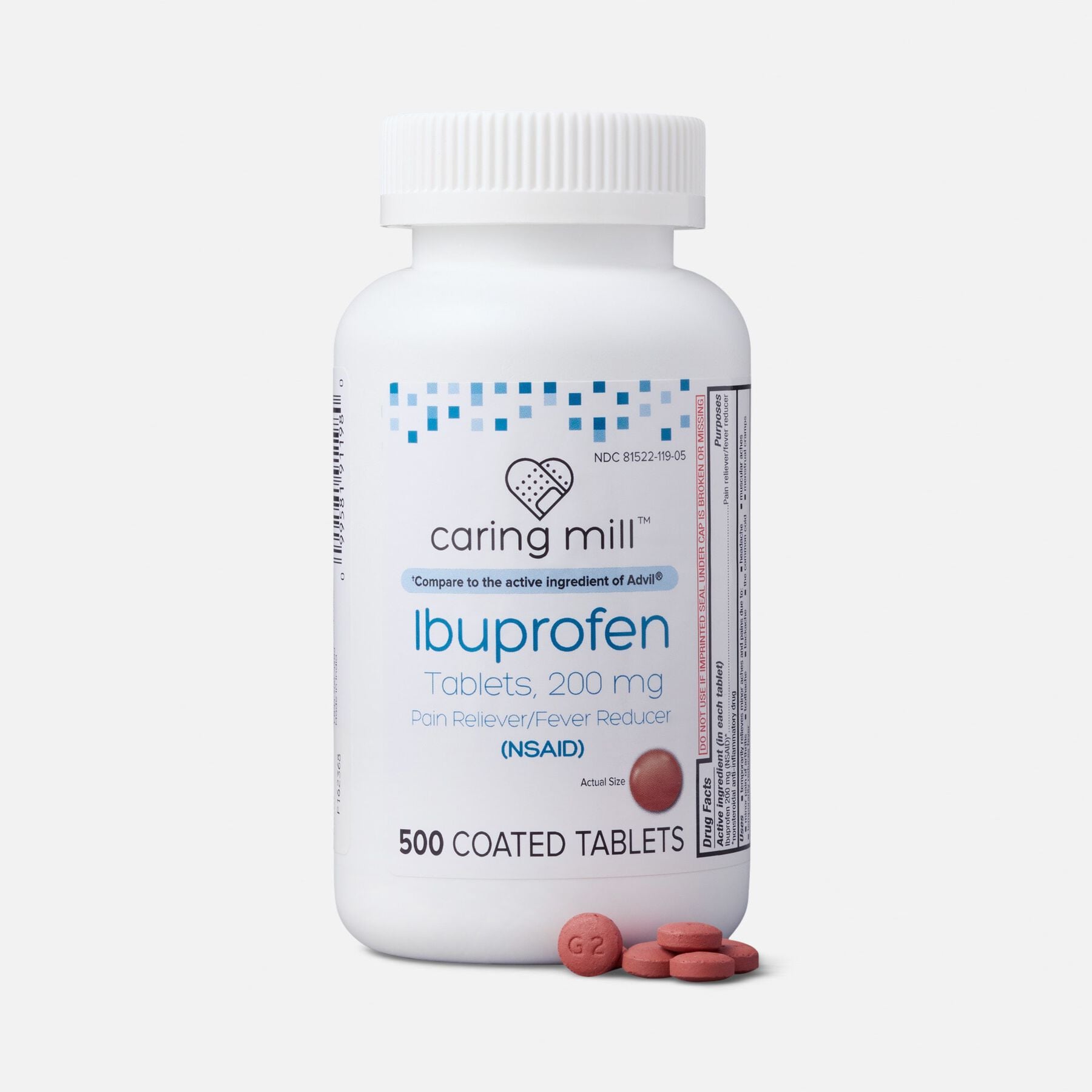 FSA Eligible Caring Mill™ Ibuprofen 200mg Tablets, 500 ct. | FSA Store