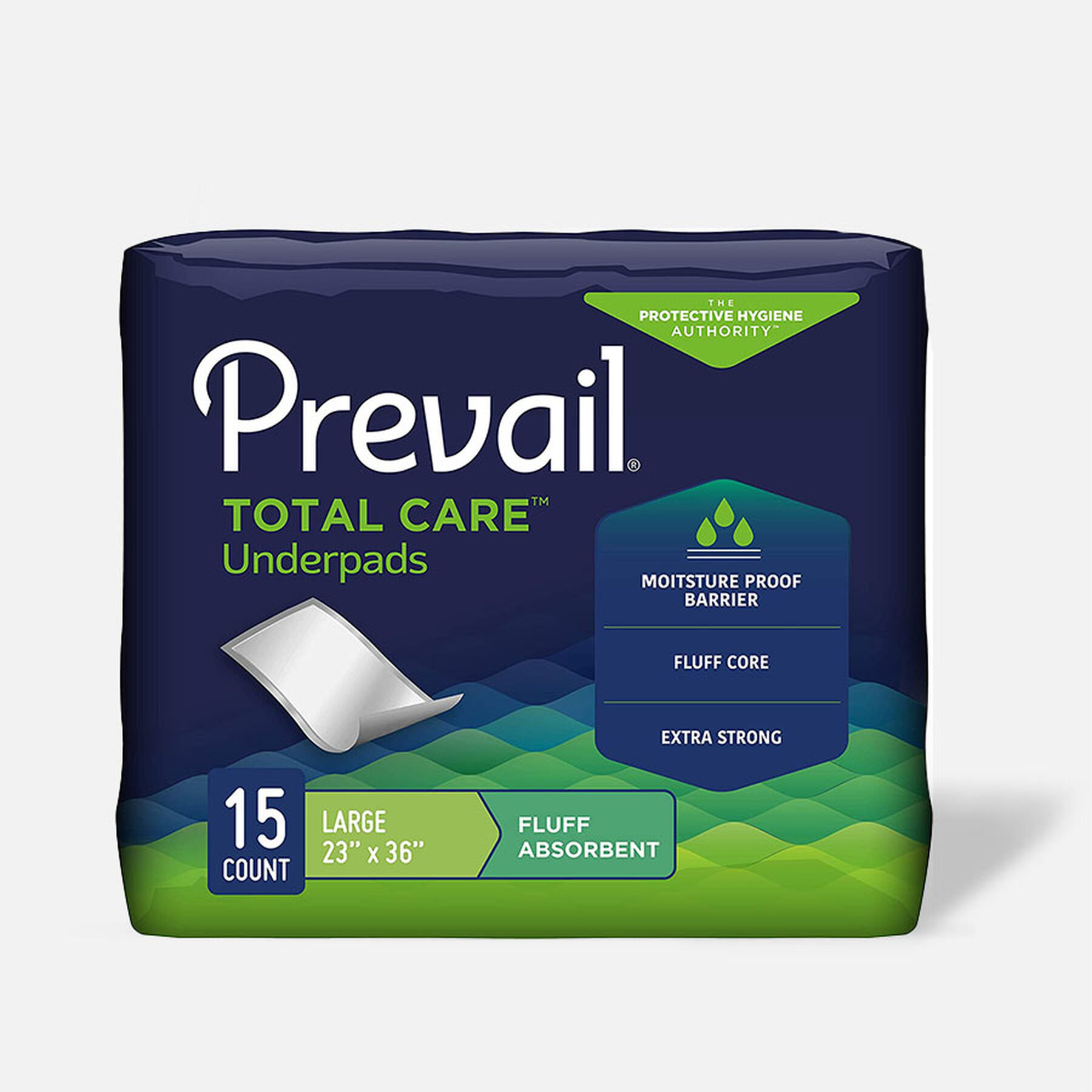 FSA Eligible Prevail Night Time Disposable Underpads 23" x 36", 15 ct ...
