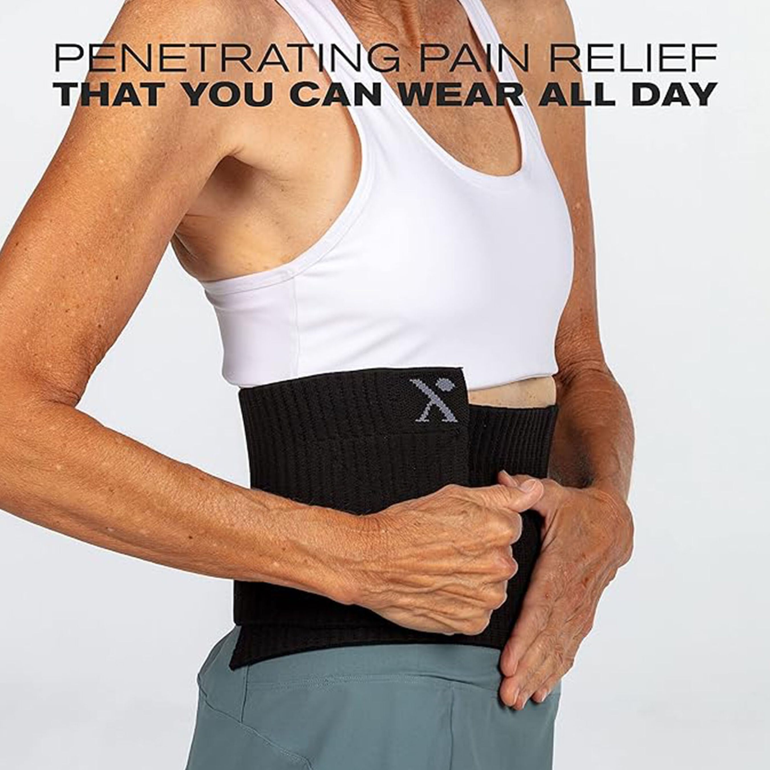FSA Eligible Nufabrx Back Compression Wrap with Pain-Relieving Medicine ...