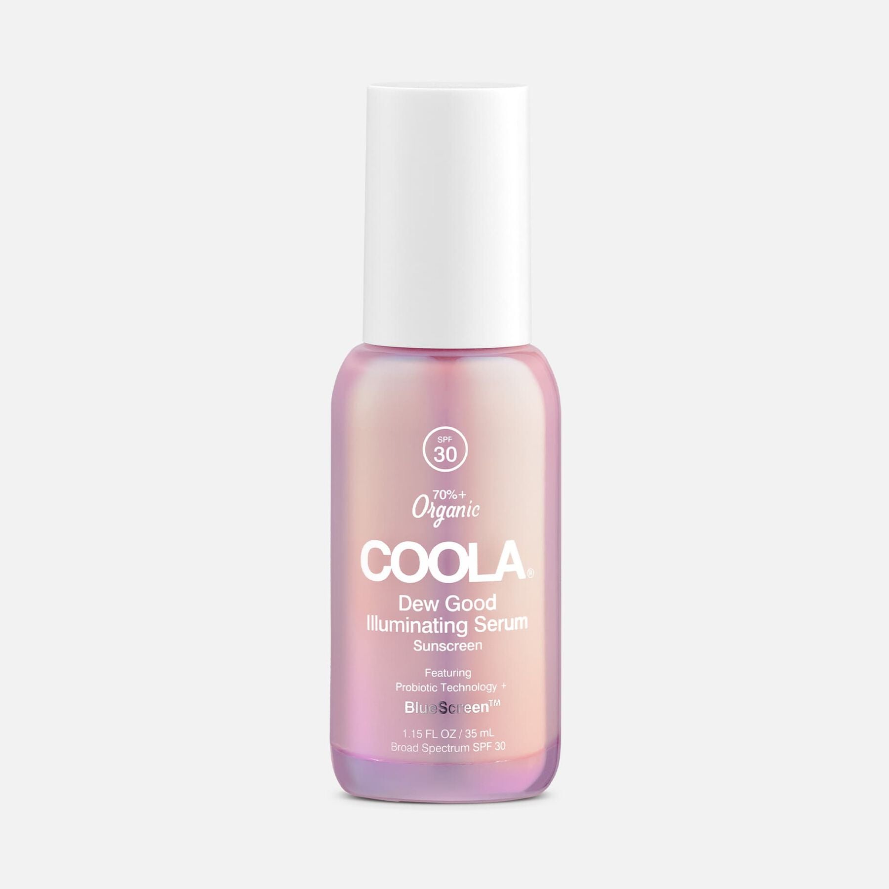 FSA Eligible COOLA Dew Good Illuminating Serum Sunscreen with Probiotic ...