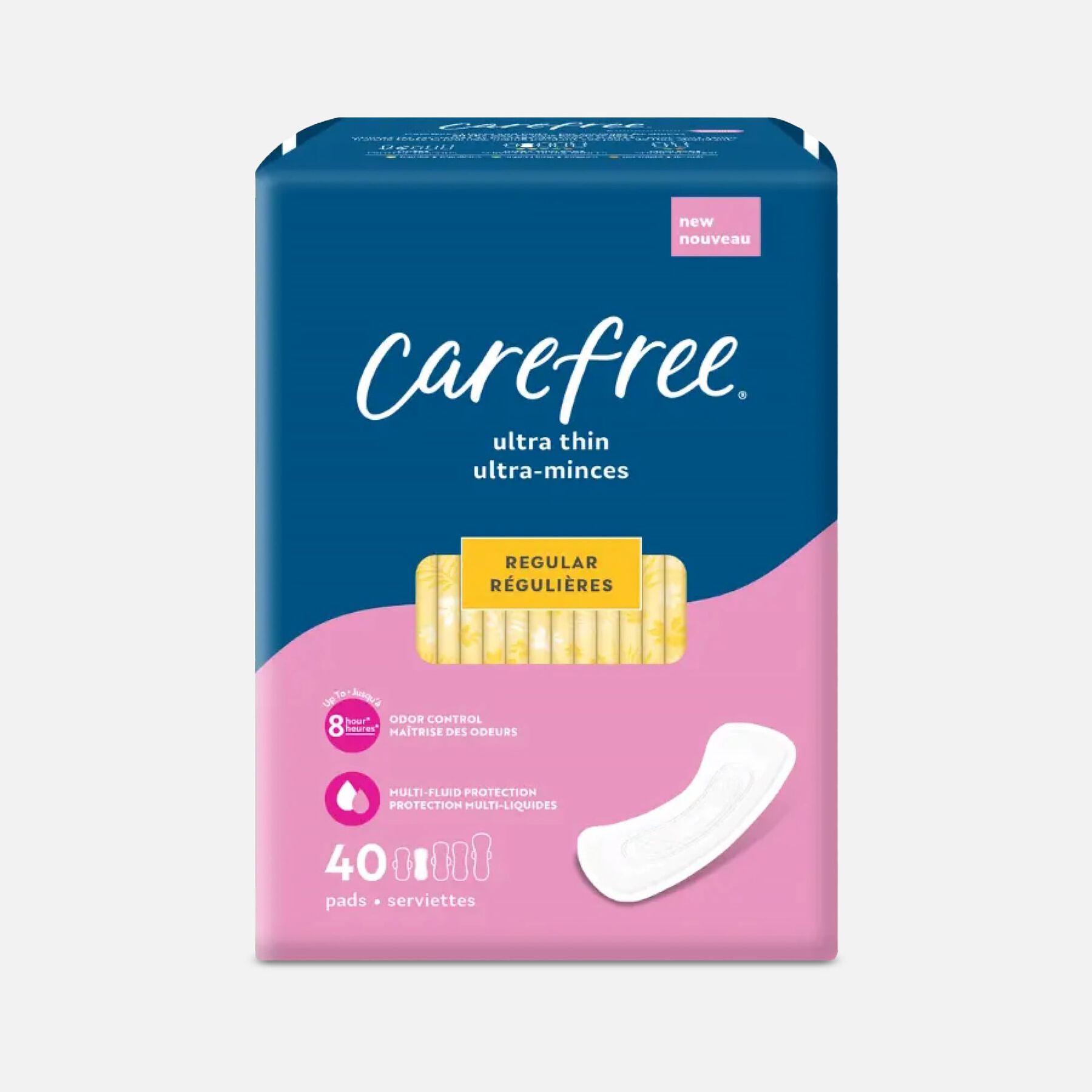 FSA Eligible Carefree Ultra Thin Regular Pads, Wingless, 40 ct. | FSA Store