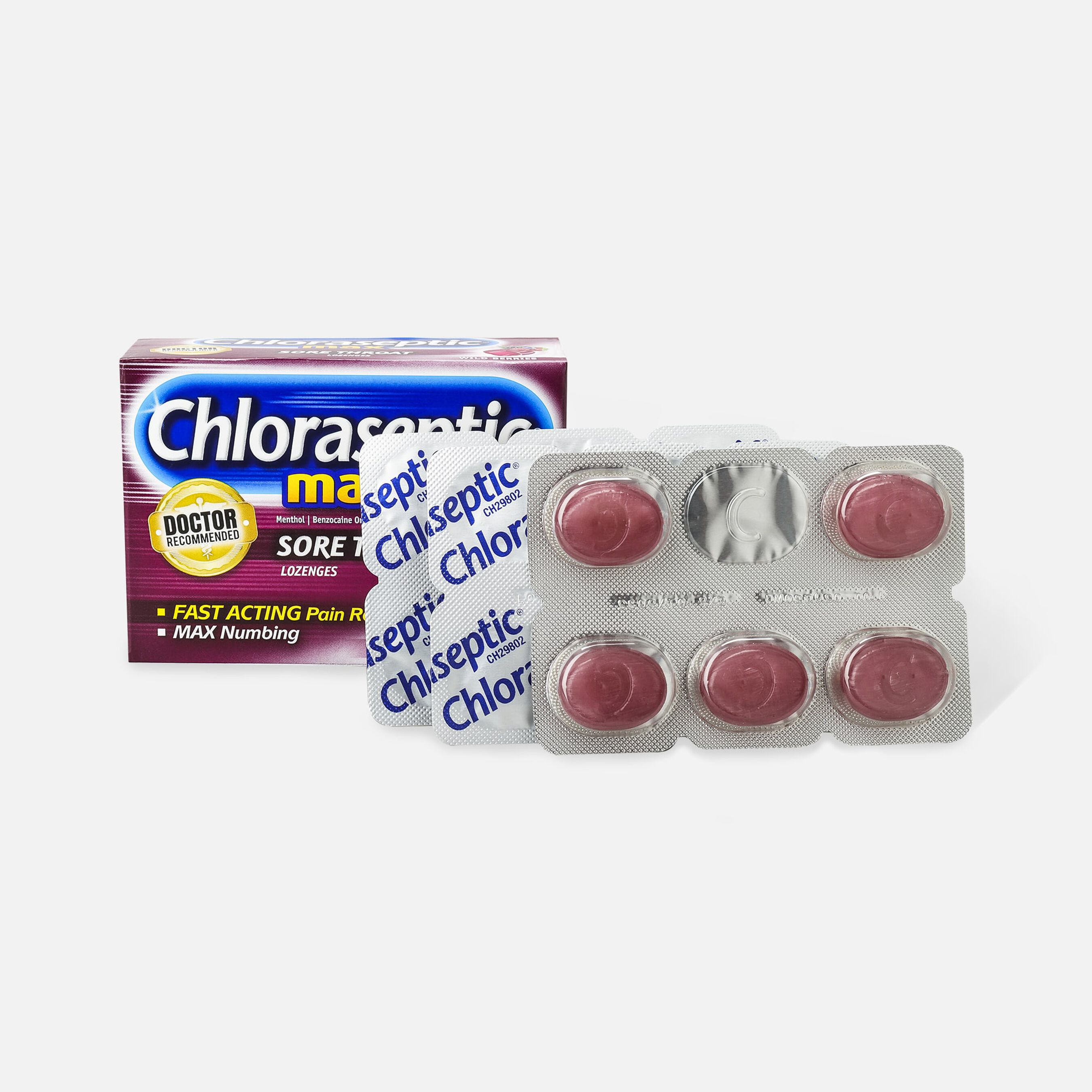 Chloraseptic Max, Wild Berries, Sore Throat Lozenges, 15 ct.