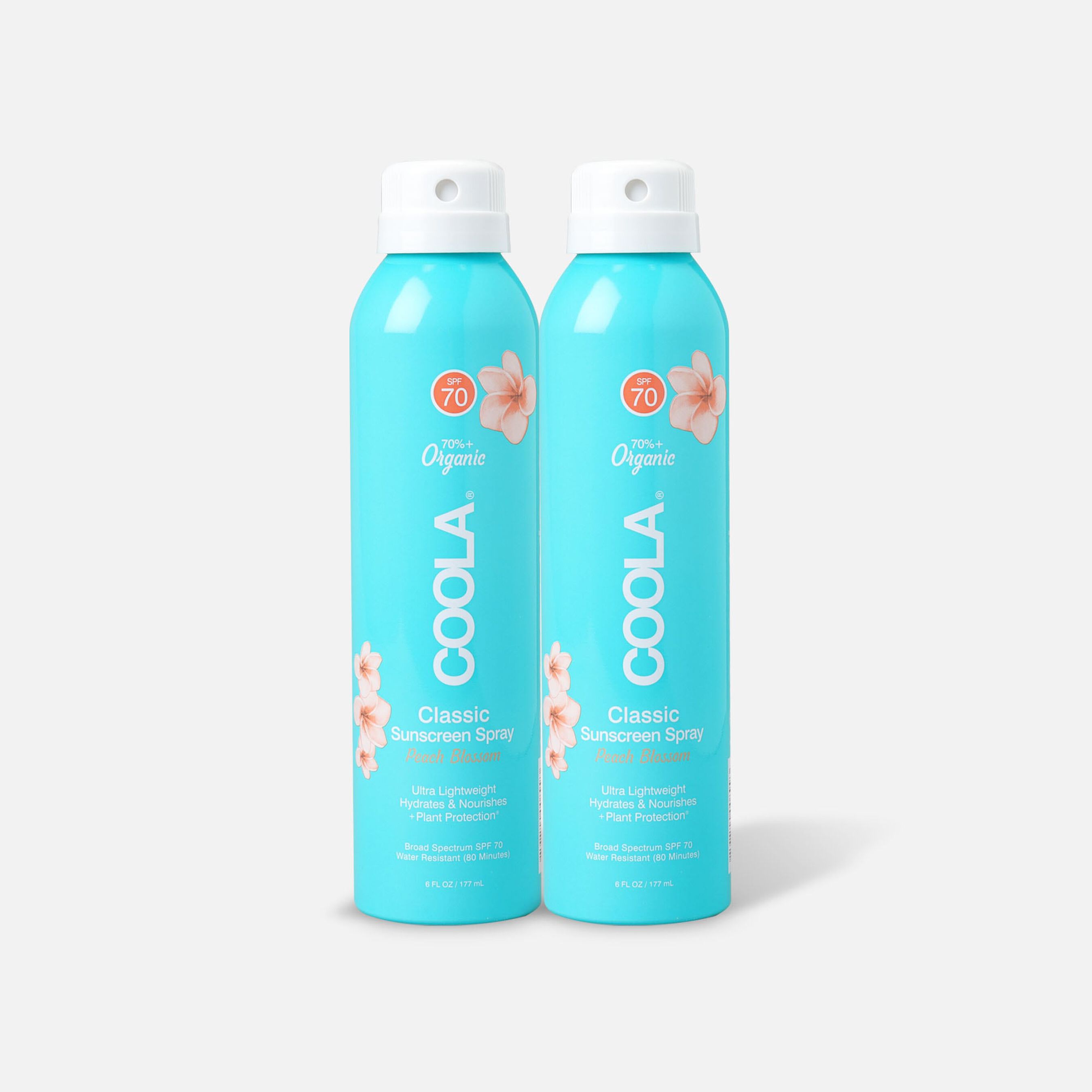 Coola Classic Body Organic Sunscreen Spray SPF 70 Peach Blossom, 6 oz ...