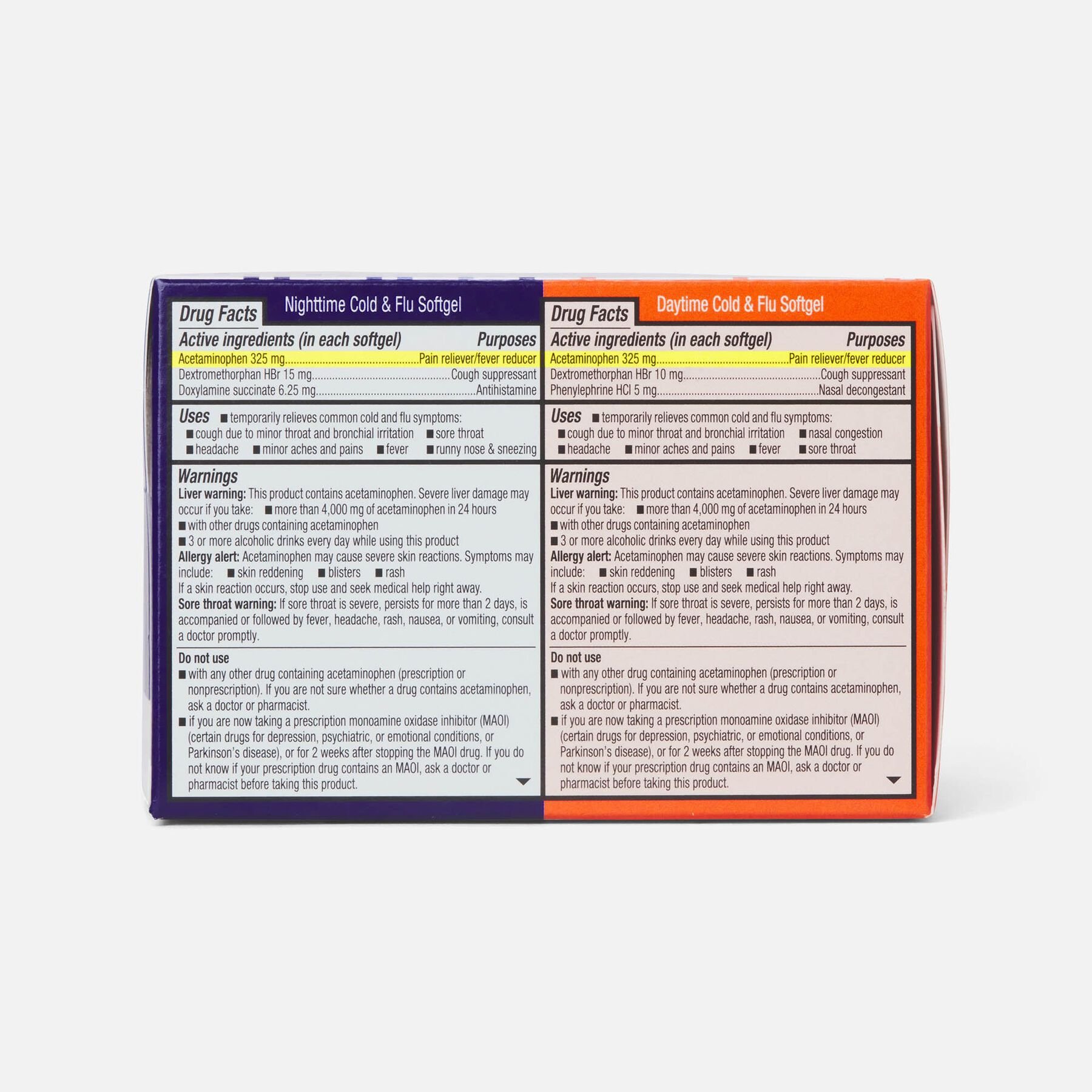 FSA Eligible Caring Mill™ Day/Night Multi-Symptom Cold & Flu Relief ...