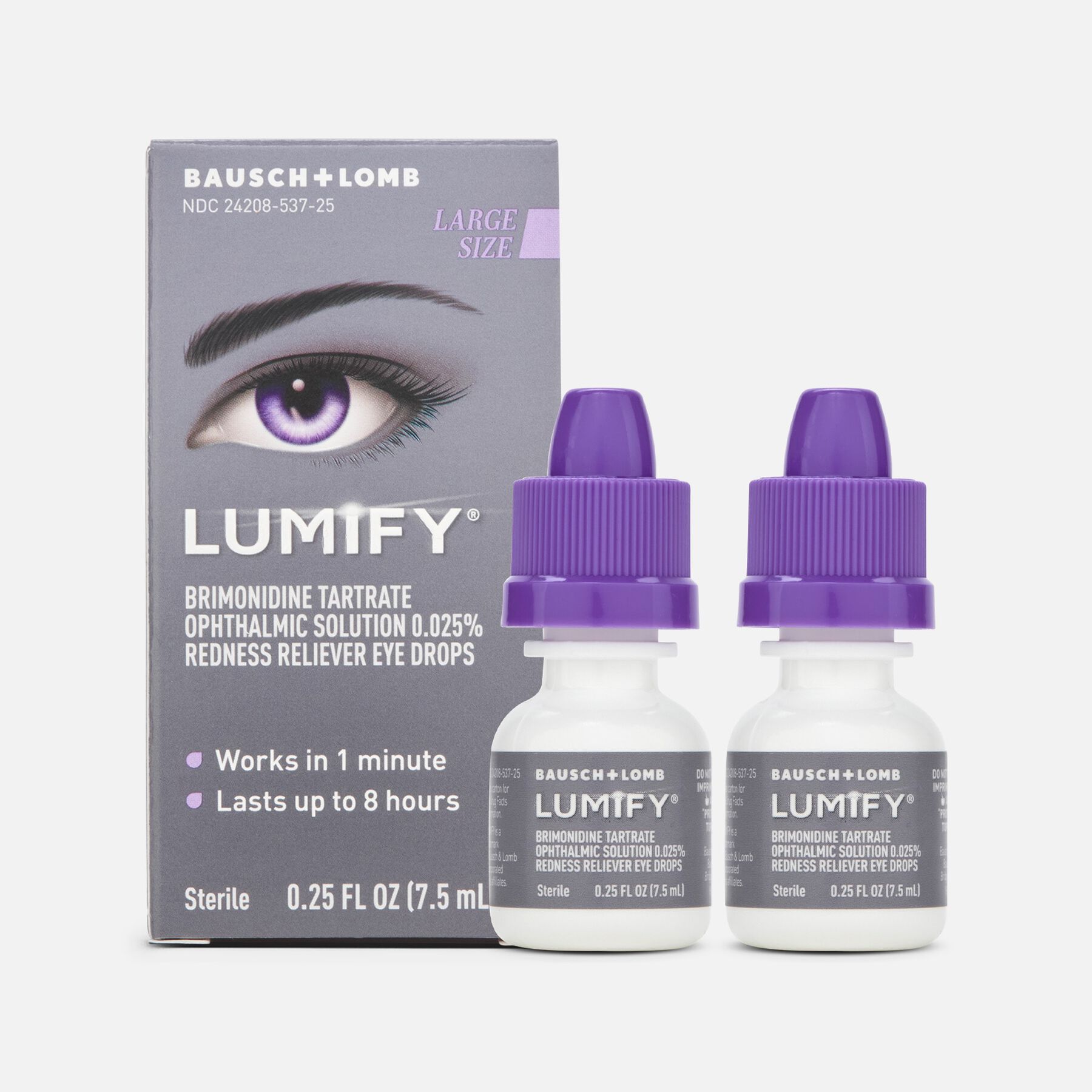 FSA Eligible LUMIFY Redness Reliever Eye Drops, 0.25 fl oz, 7.5ml (2 ...