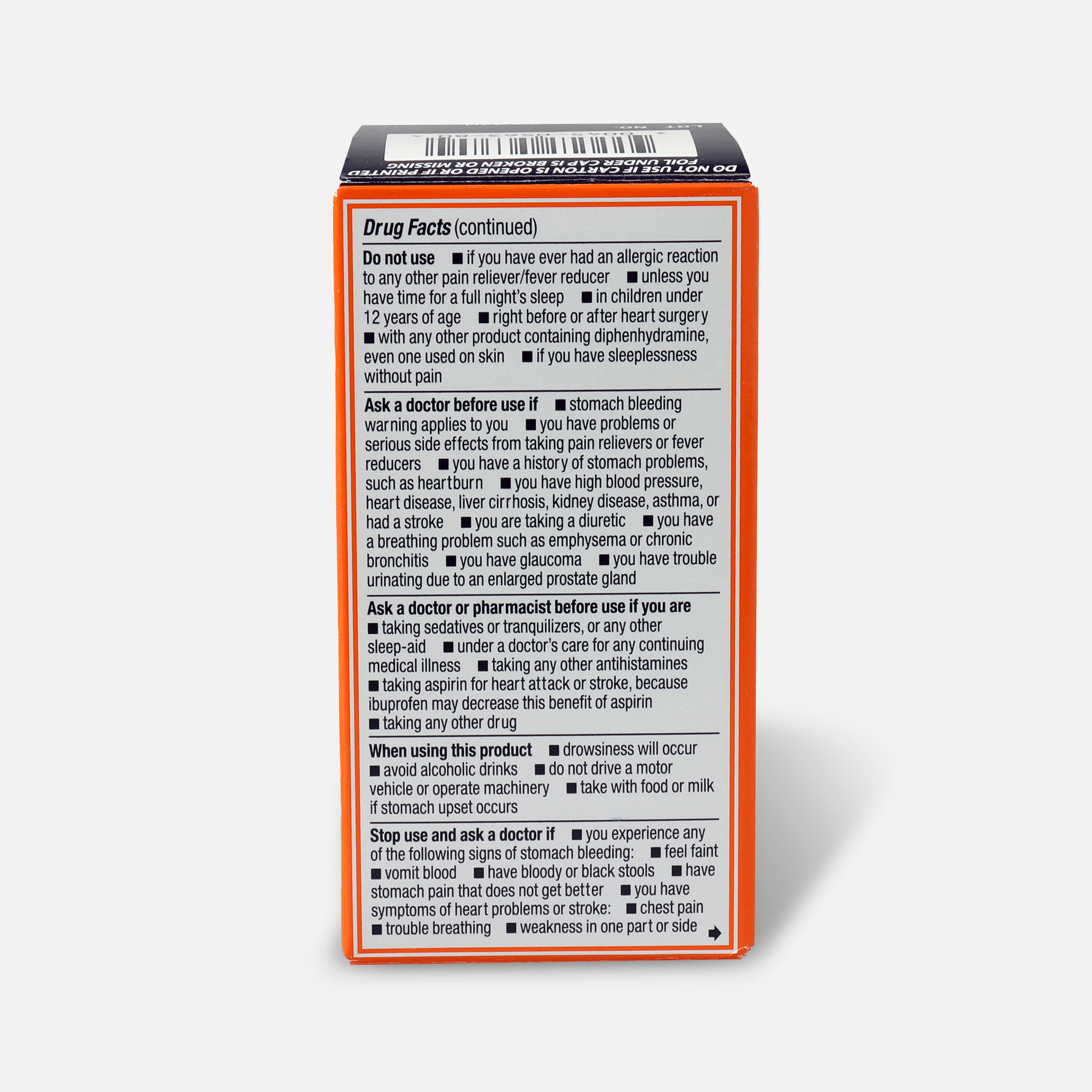 Motrin PM Pain Reliever/Nighttime Sleep-Aid Coated Caplets, 80 ct.