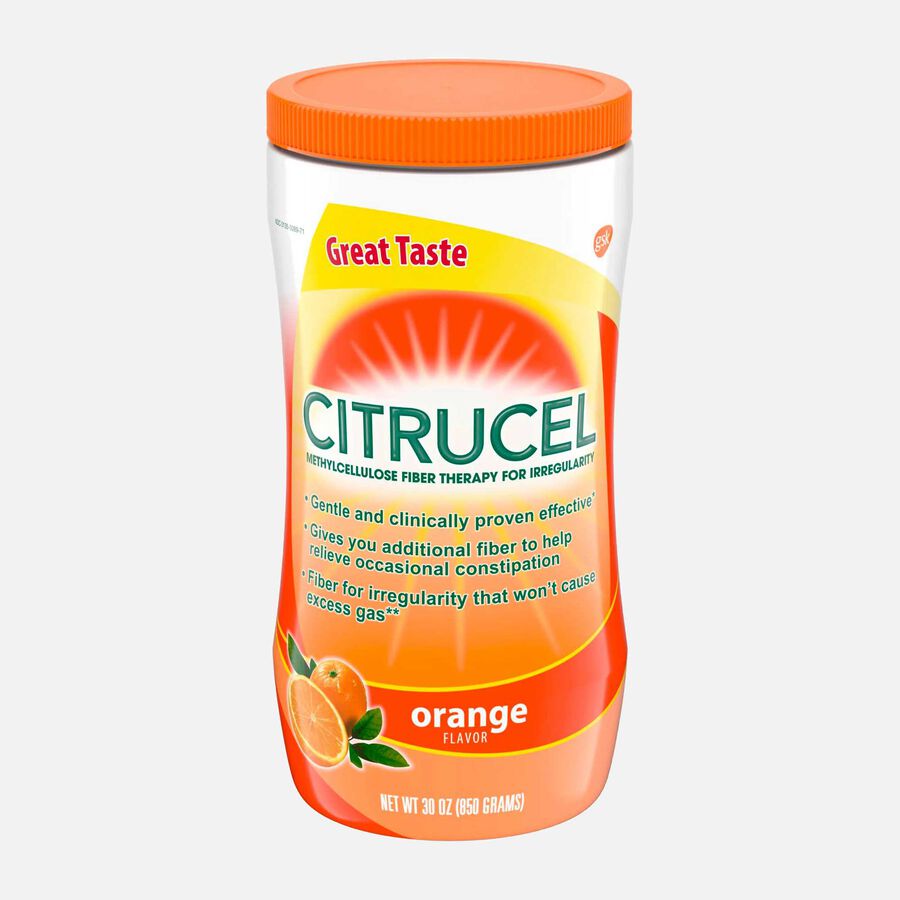 Citrucel Powder, Orange Flavor, Fiber Therapy For Occasional ...