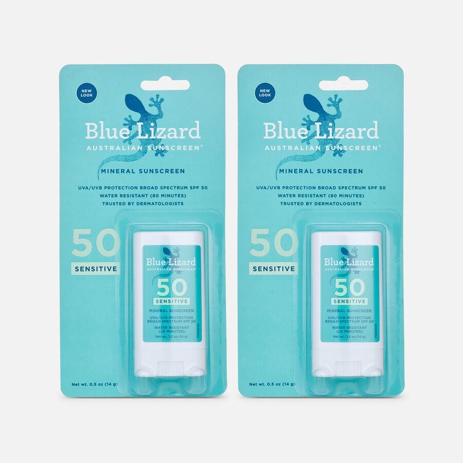 FSA Eligible Blue Lizard Sensitive Sunscreen SPF 50 Stick, 0.5 oz. (2 ...