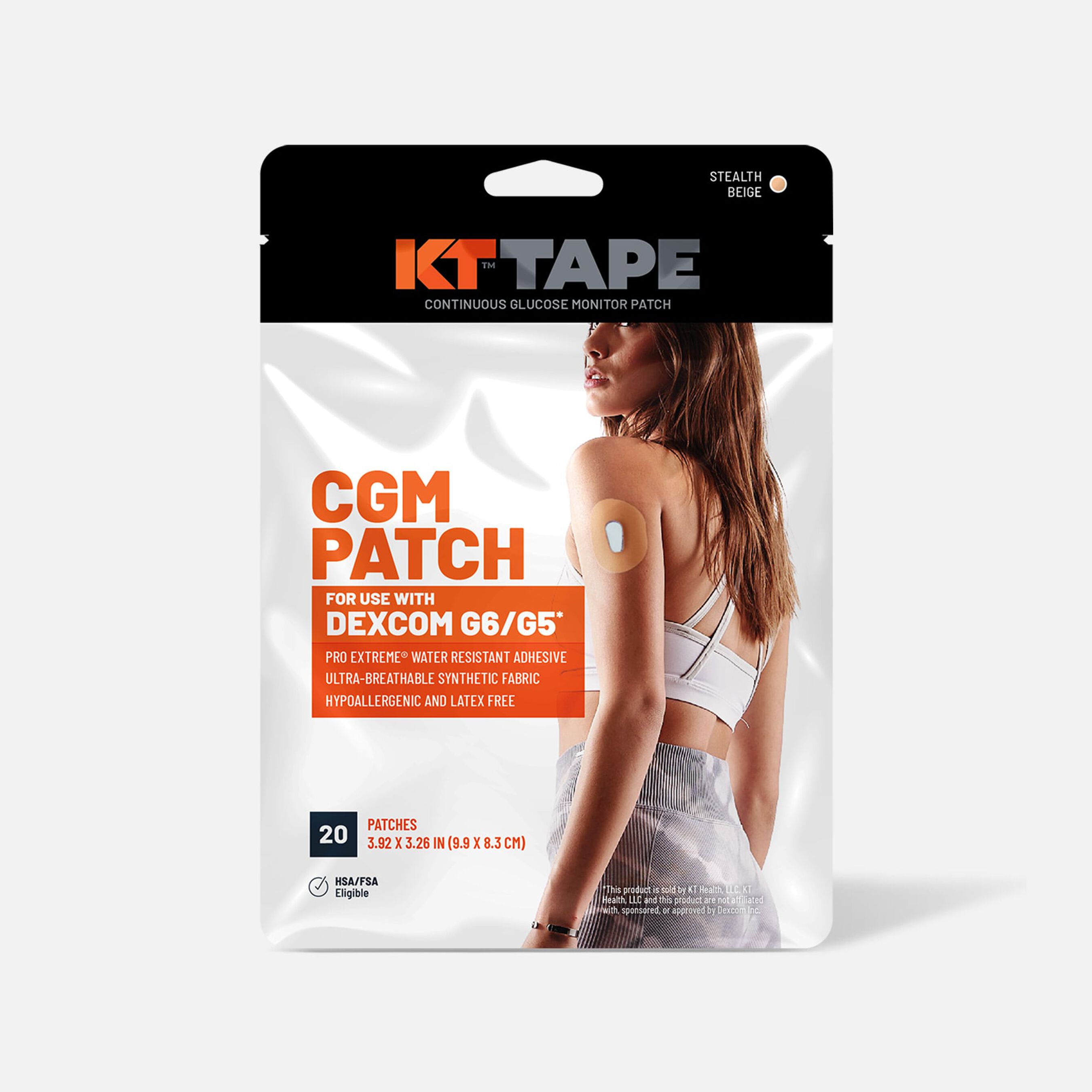 FSA Eligible KT Tape CGM Patch – Dexcom G6/G5, 20 ct. | FSA Store