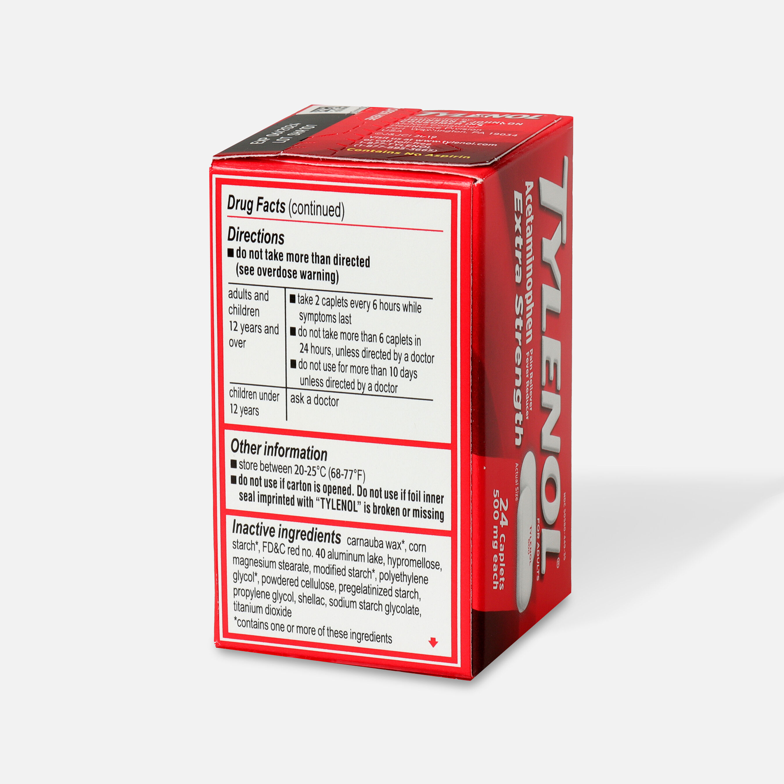 Tylenol Extra Strength Caplets, 24 ct.