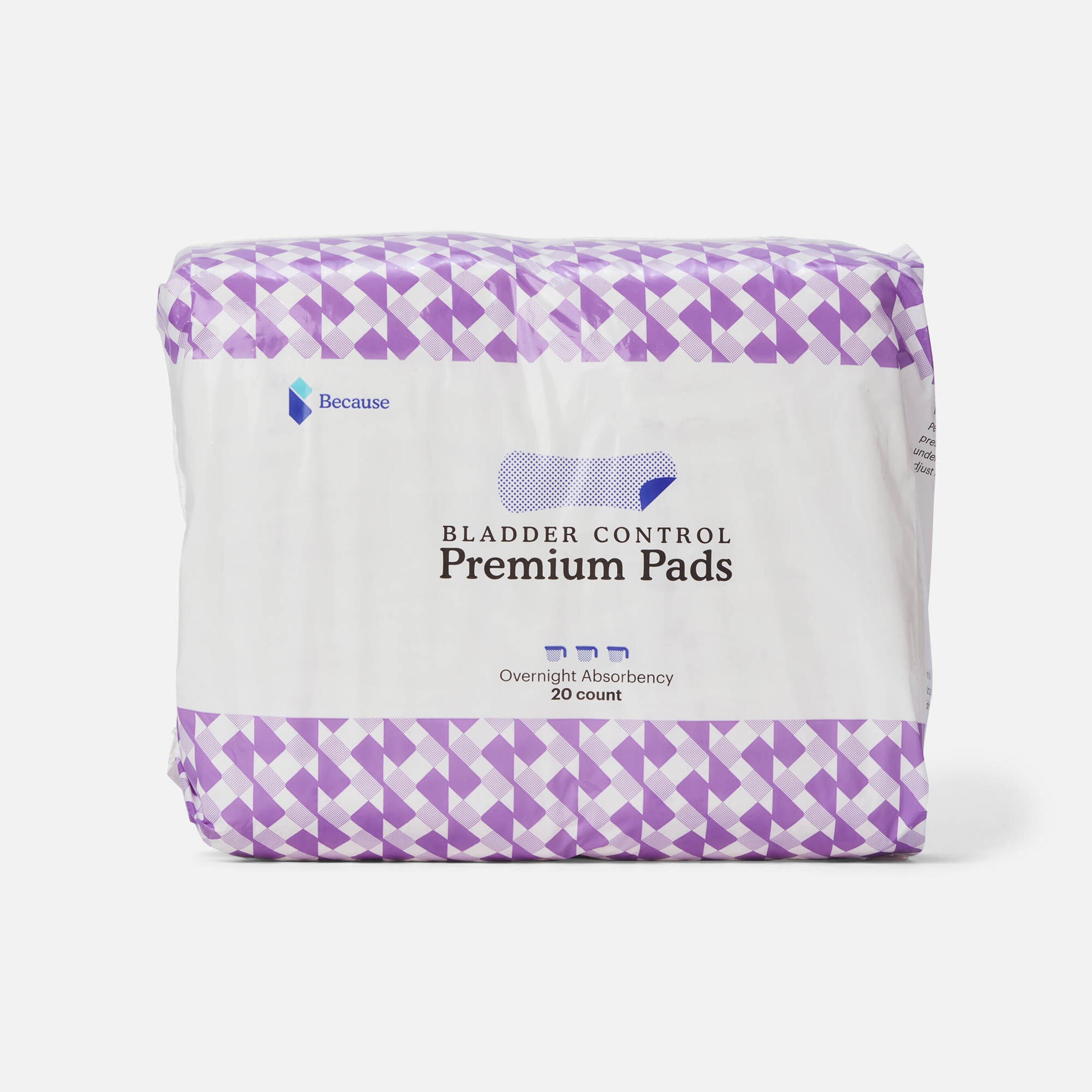 Because Overnight Premium Bladder Control Pads, 20 ct.