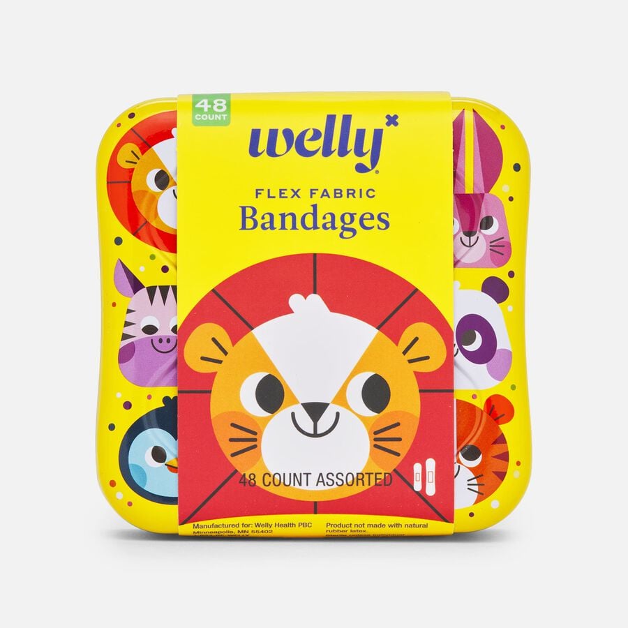 FSA Eligible Welly Flex Fabric Bandages, Zoo Animals, 48 ct. | FSA Store