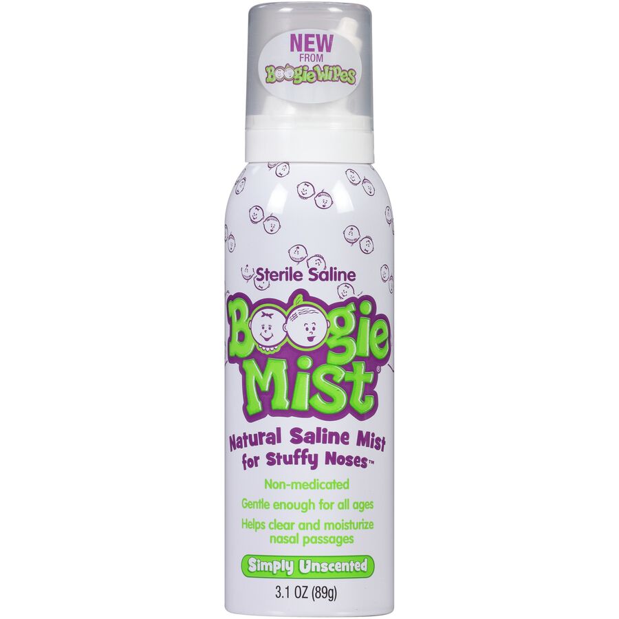 Boogie Mist Unscented Saline Spray, 3.1 oz