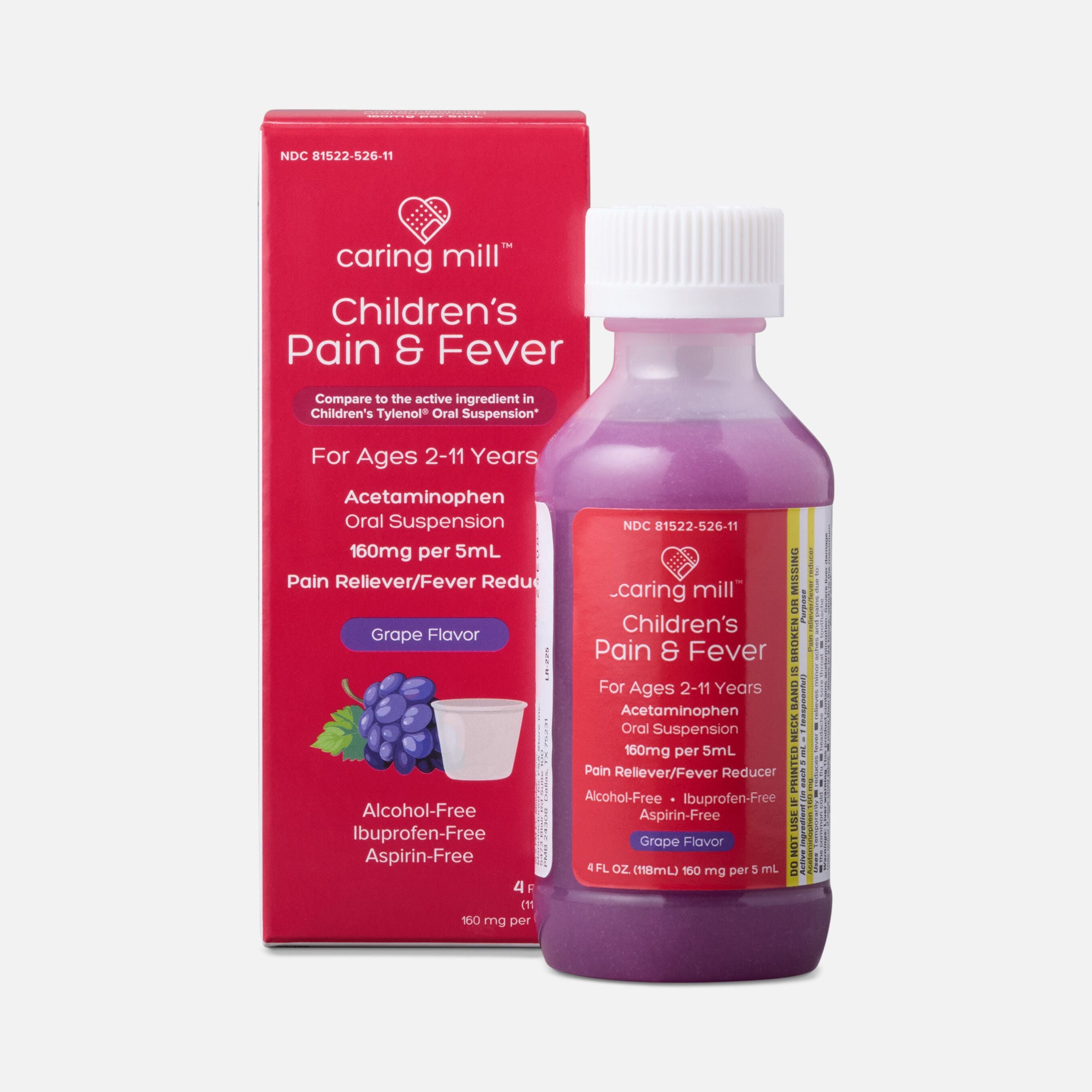 FSA Eligible Caring Mill™ Children's Acetaminophen Fever Reducer & Pain ...