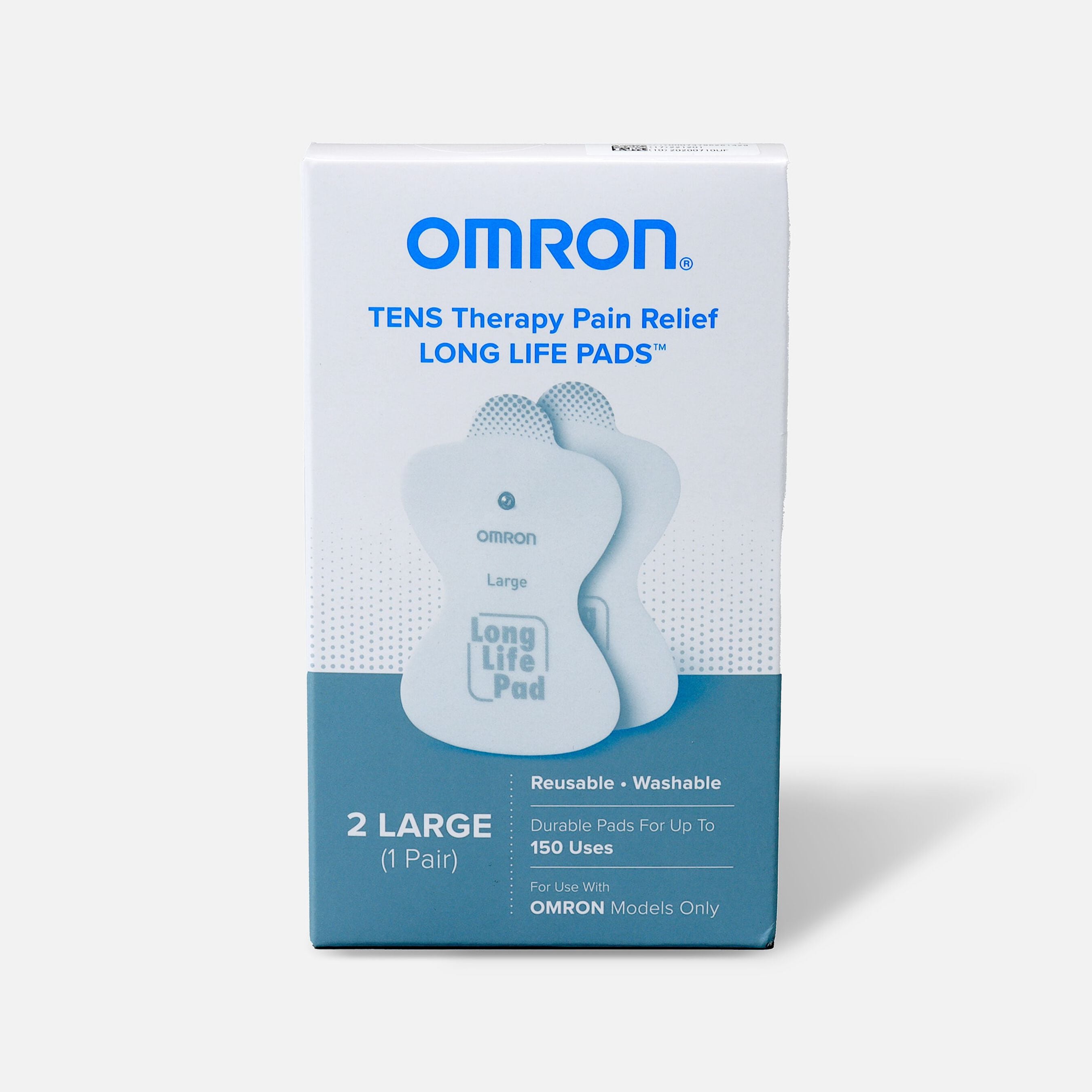 FSA Eligible OMRON ElectroTHERAPY Pain Relief Long Life Pads™, Large, 2 ...